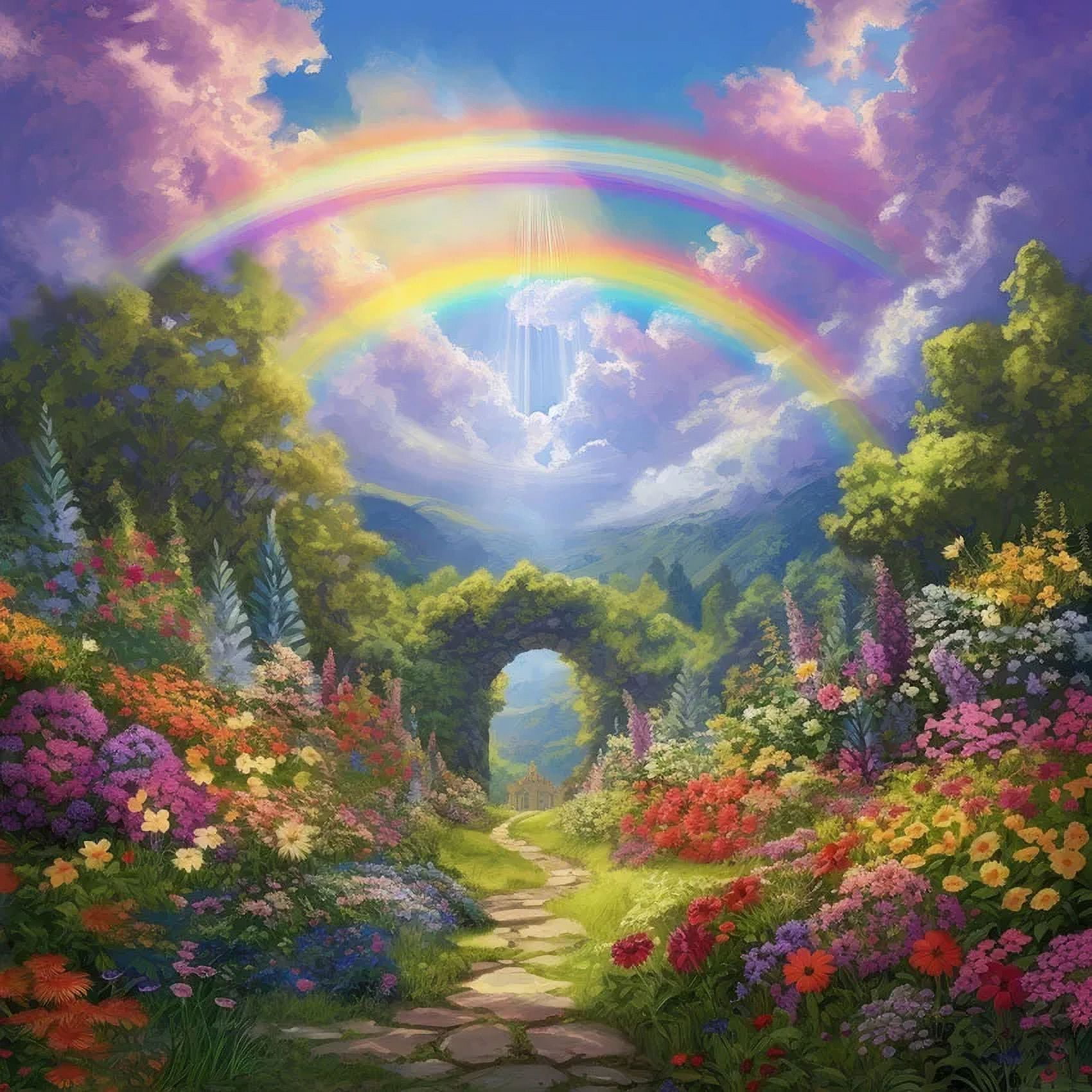 Spring Wonderland Grass Flowers Kids Birthday Party Portrait r Backdrop ...