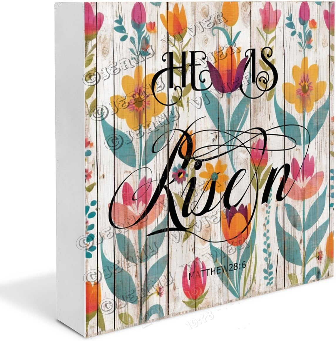 Spring Wooden Box Sign Inspirational Quote Decor Gifts Funny Spring ...