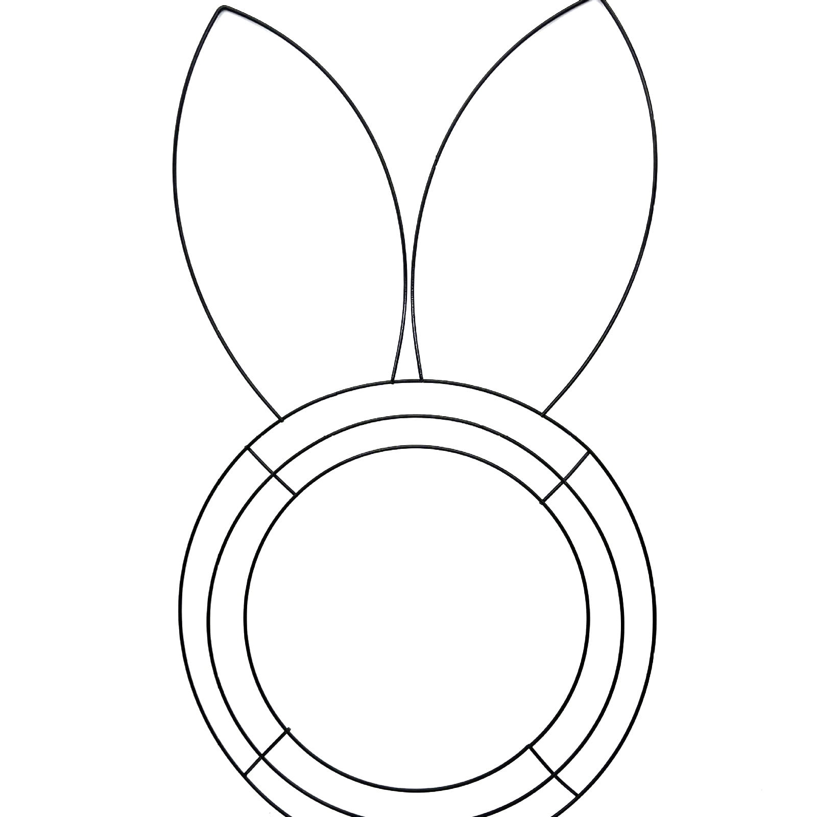 Spring Wreath Easter Bunny Wire Wreaths For Front Door Wreath Frame ...