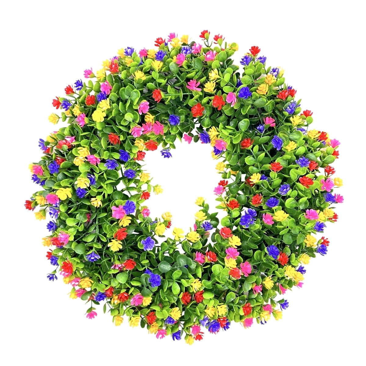 Summer Wreath Spring Wreath for Front Door 17" Artificial Flower Wreath ...