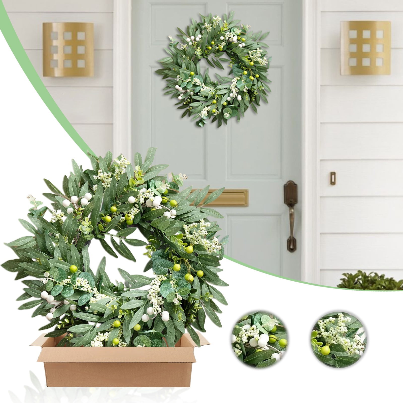 (Spring Wreath with Paper Box Packaging) 2025 Hot Spring and Summer ...