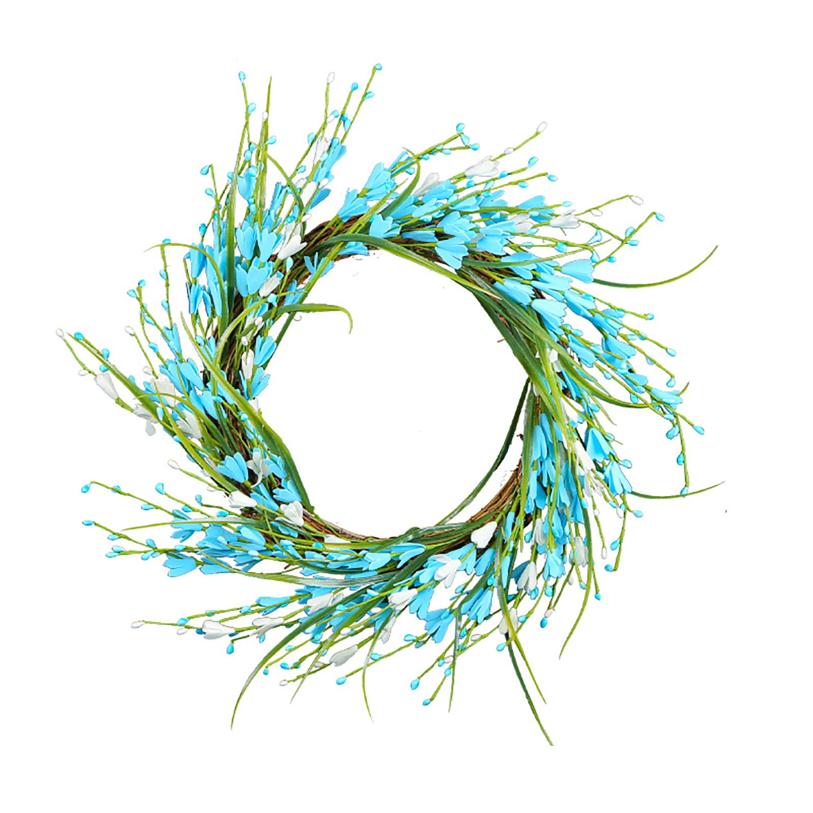 Spring Wreath with Spring Garland,16 Inch Spring Summer Flower Wreaths ...