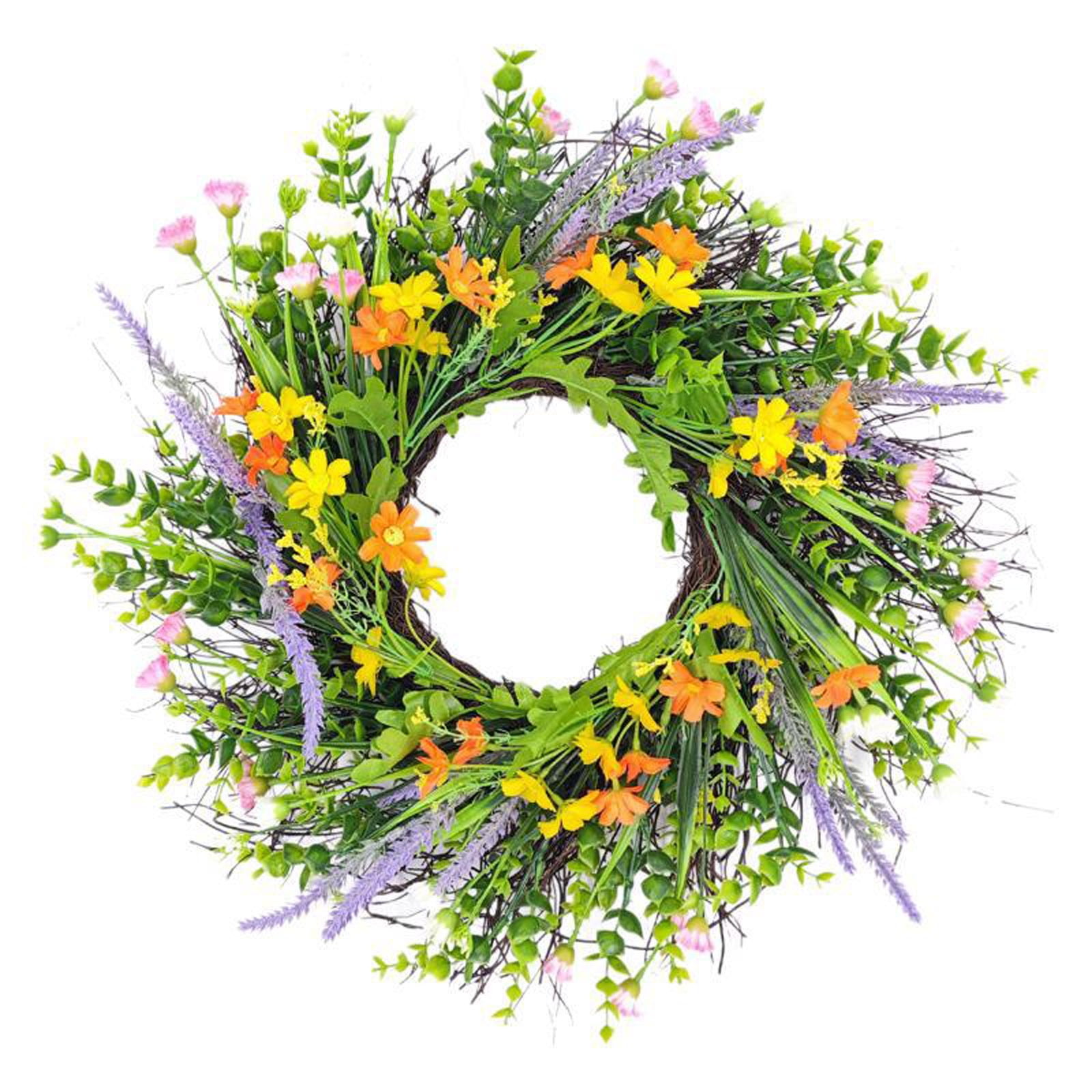 Spring Wreaths Artificial Spring Wreaths for Front Door Spring Floral ...