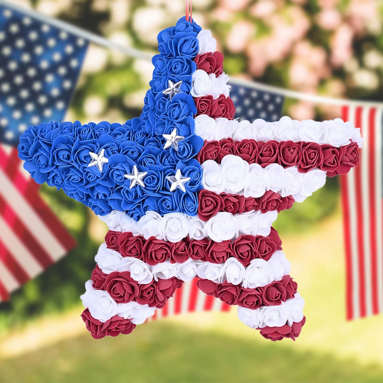 Spring Wreaths for Front Door Idyllic July 4 Wreath Patriotic Americana ...