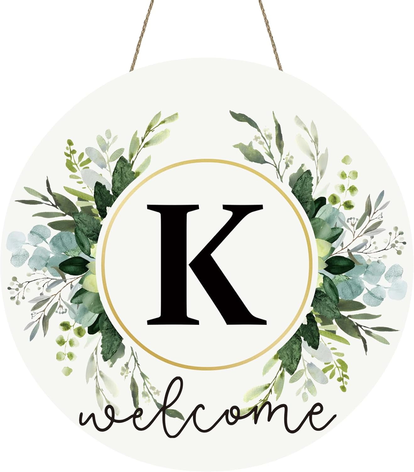 Spring Wreaths for Front Door Monogram Letter K Floral Spring Wreath ...