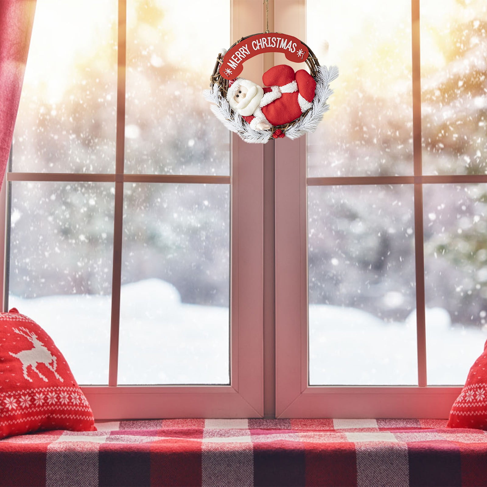 Spring Wreaths for Front Door Standing Christmas Plush Figurine ...