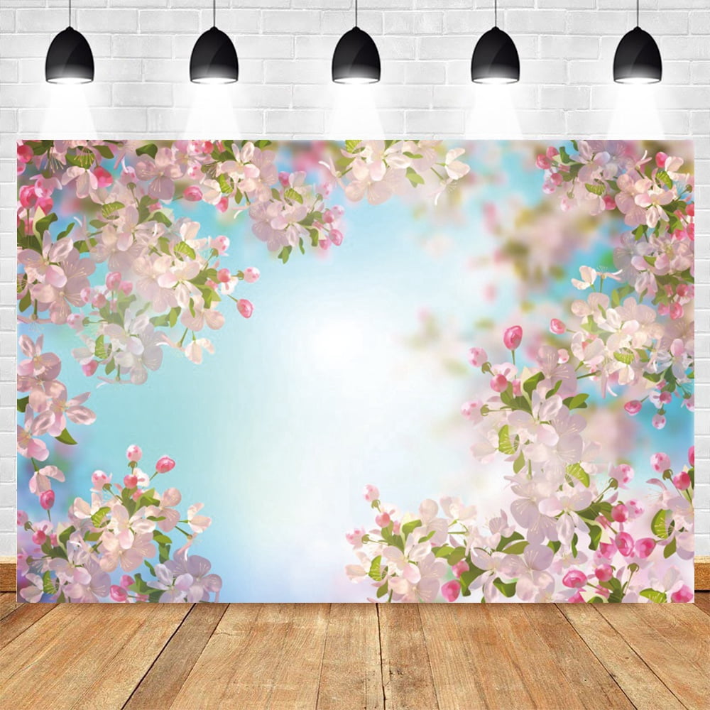 Spring Yard Garden Photography Backdrop Fence Sunflower Flowers Field ...