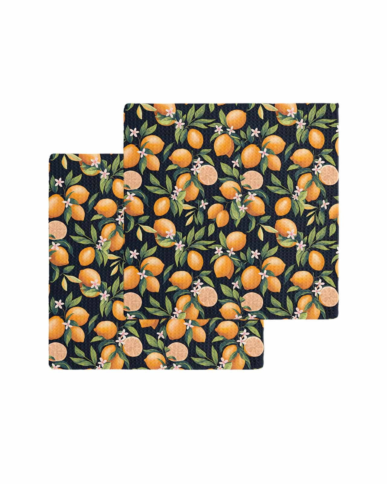 Spring Yellow Lemon Kitchen Dish Towels for Drying Dishes Set of 2 ...