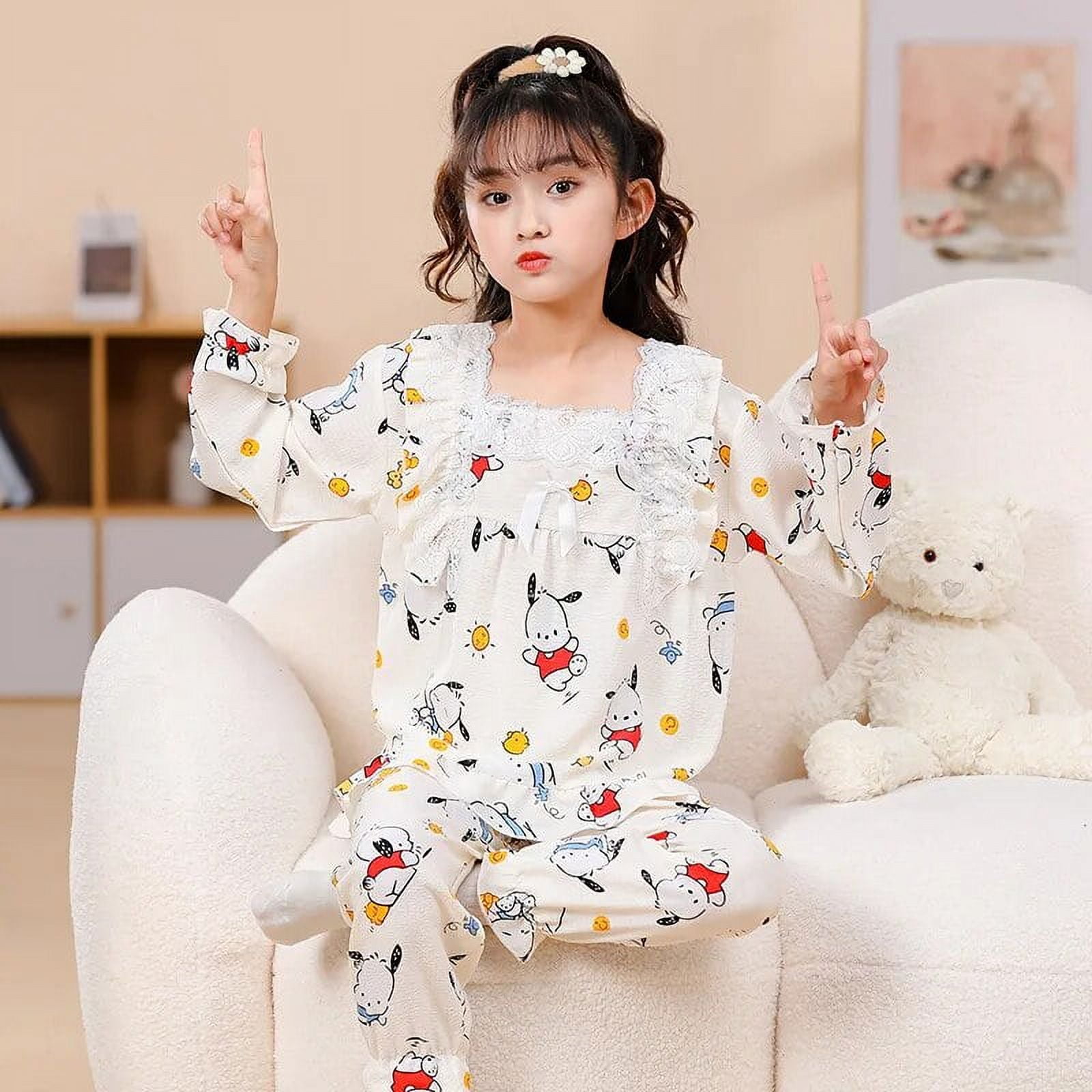 Spring and Autumn Pajamas Girls Thin Edition Pajama Set Girl Sets Set ...