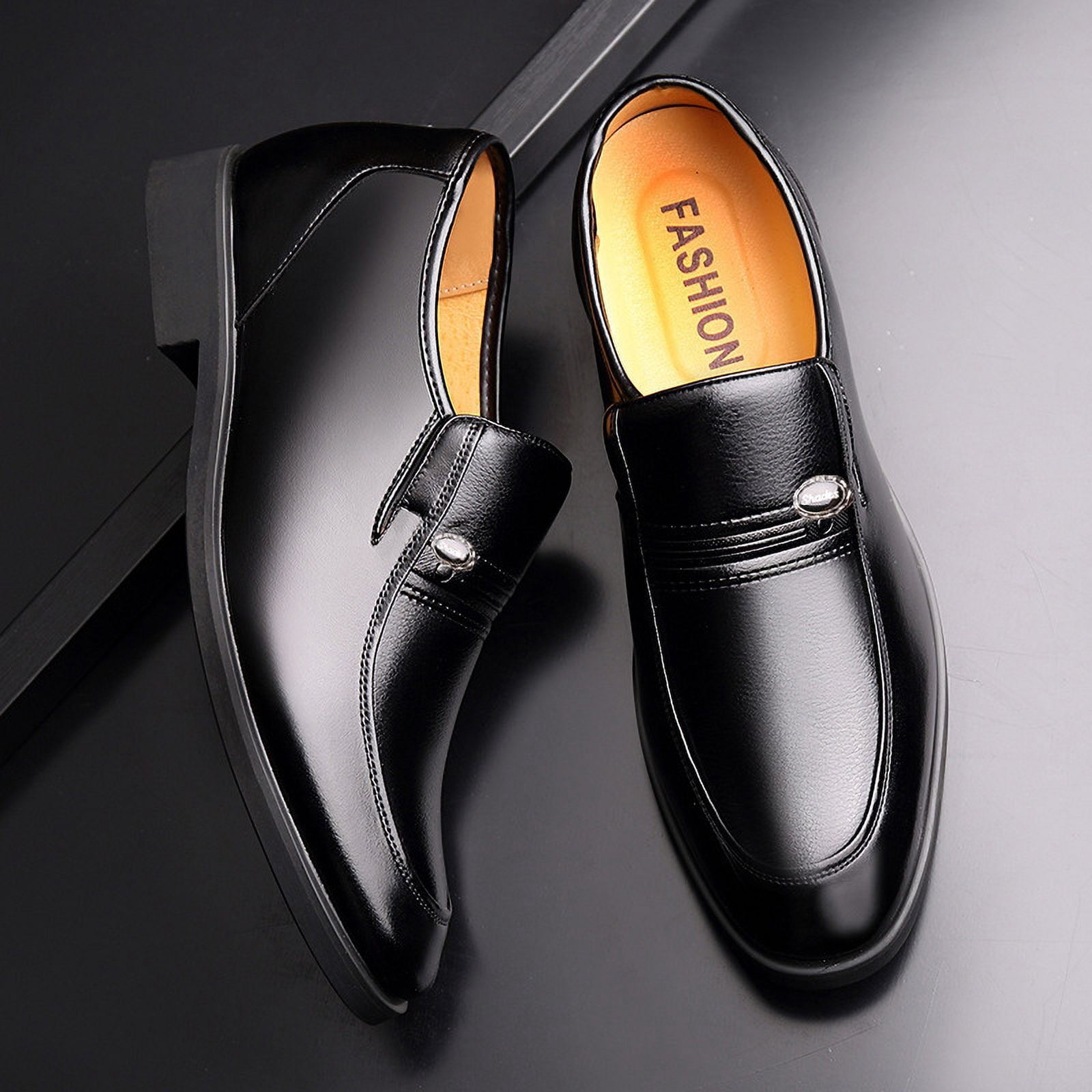 Spring and Summer Men's Leather Shoes Men's Inner Height Increasing ...