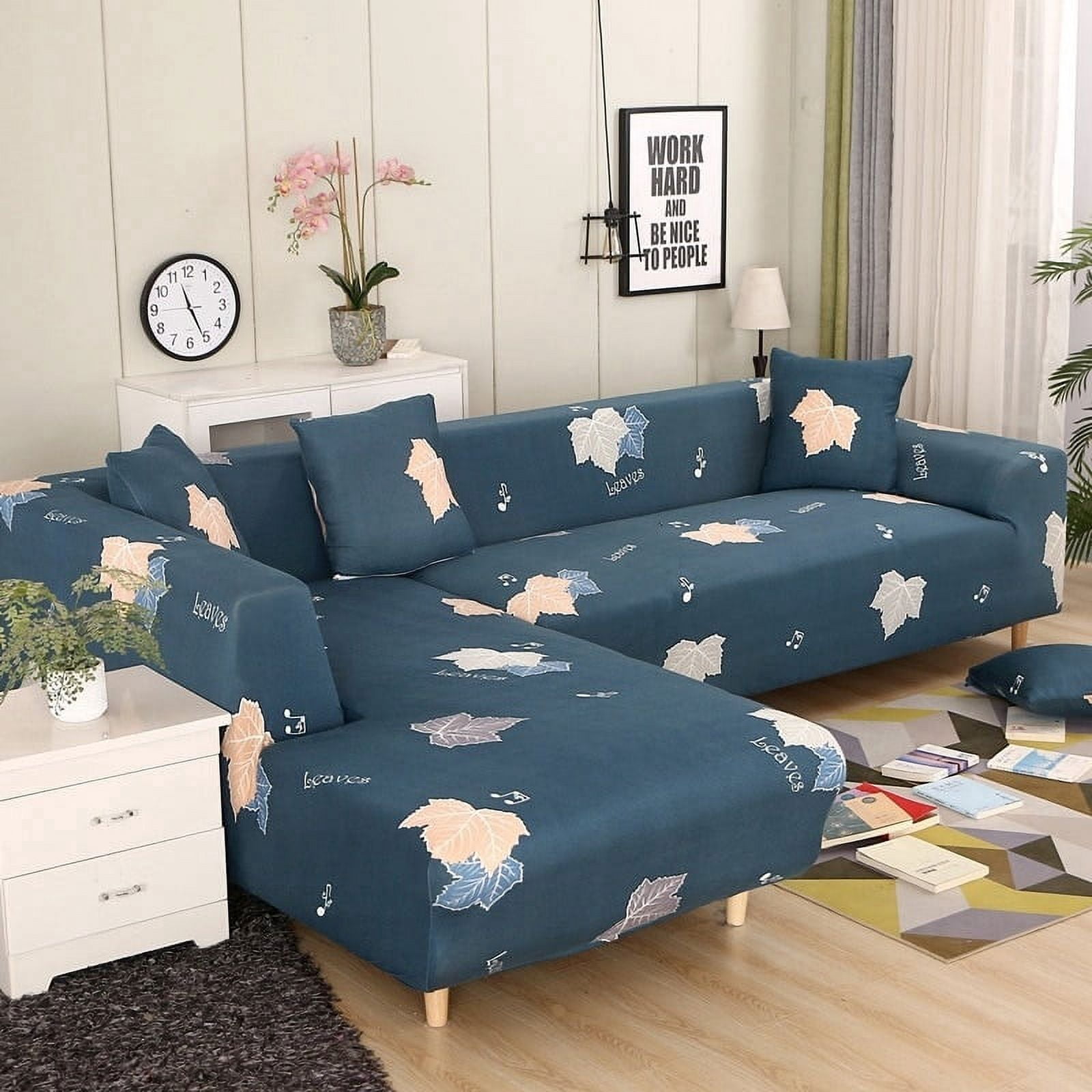 Spring and Summer Simple Plant Animal Print Sofa Cover All-inclusive L ...