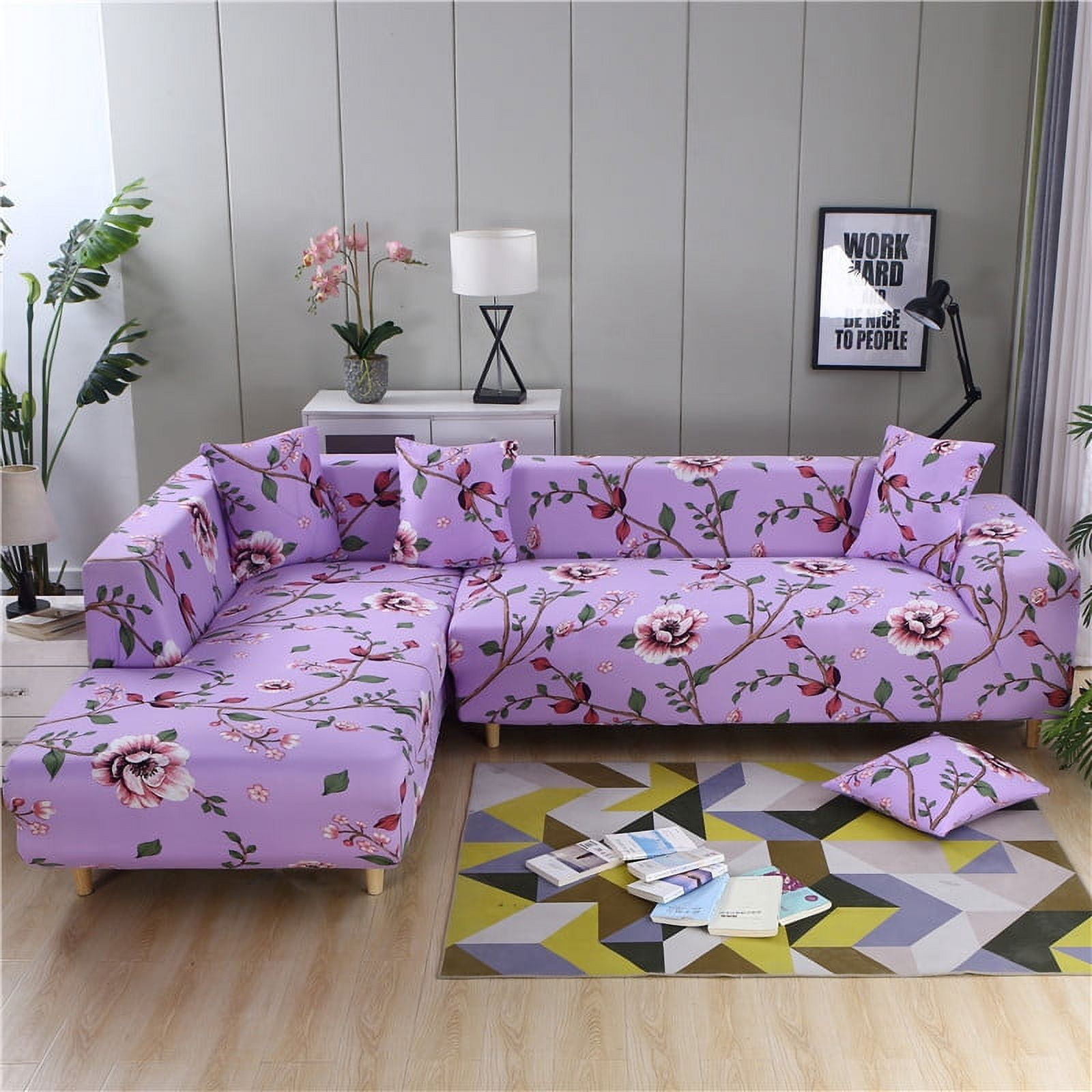 Spring and Summer Simple Plant Animal Print Sofa Cover All-inclusive L ...