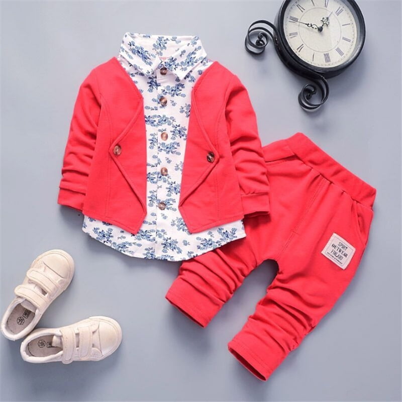 Spring boys' clothing suit children's leisure 2-piece suit gentleman's ...