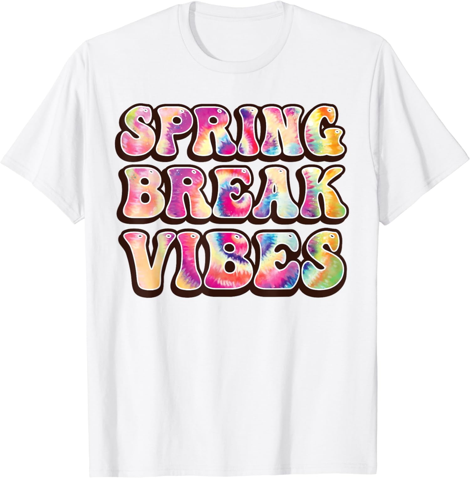 Spring break vibes Beach Colorful Tie Dye Spring Break 2024 T-Shirt ...