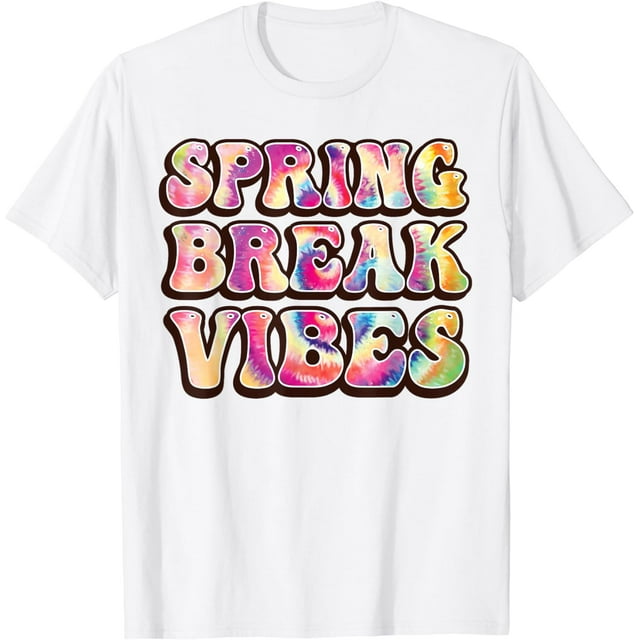 Spring break vibes Beach Colorful Tie Dye Spring Break 2024 T-Shirt ...