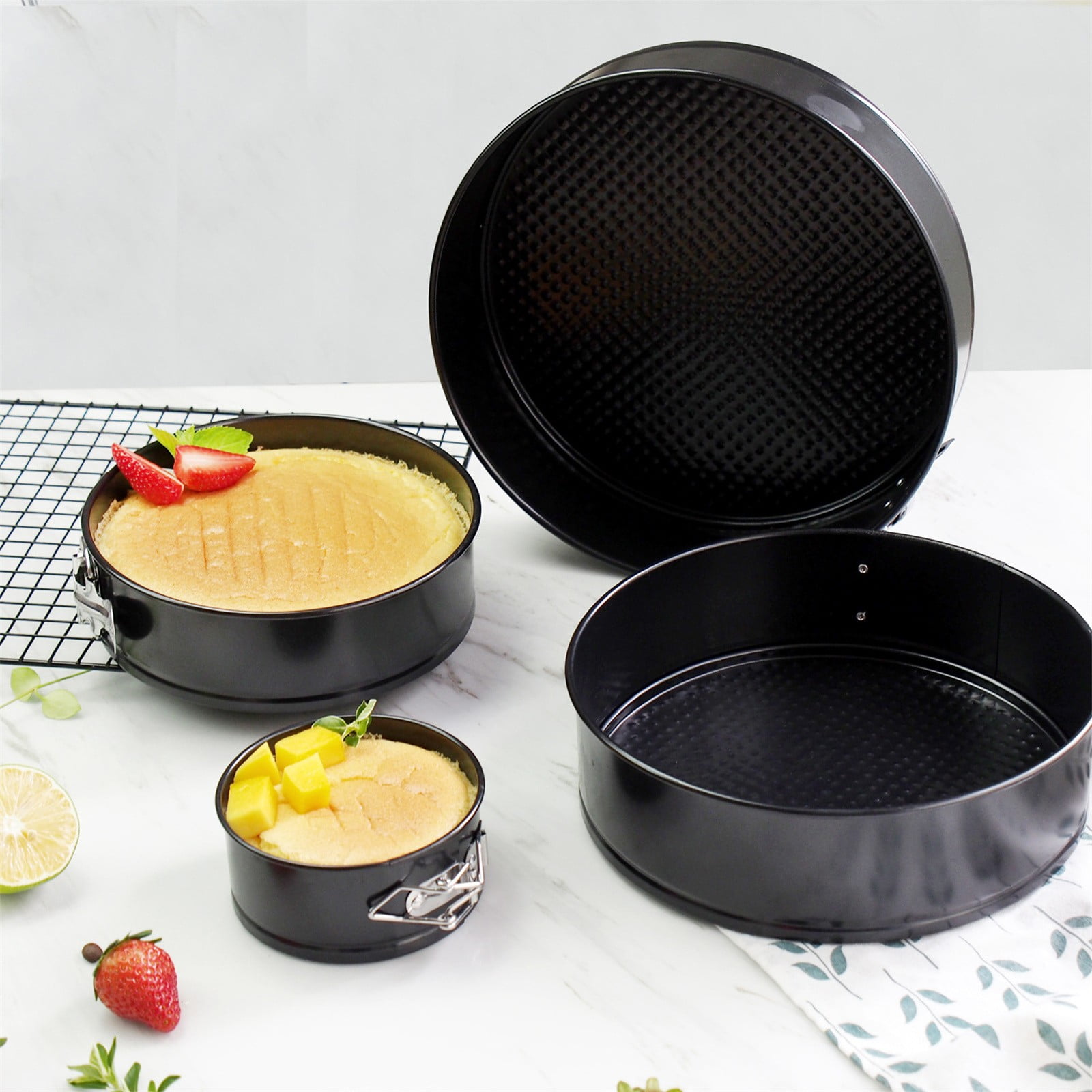 Spring form Pan,Premium Spring Pan Non-Stick Pan 4-Piece Set ...