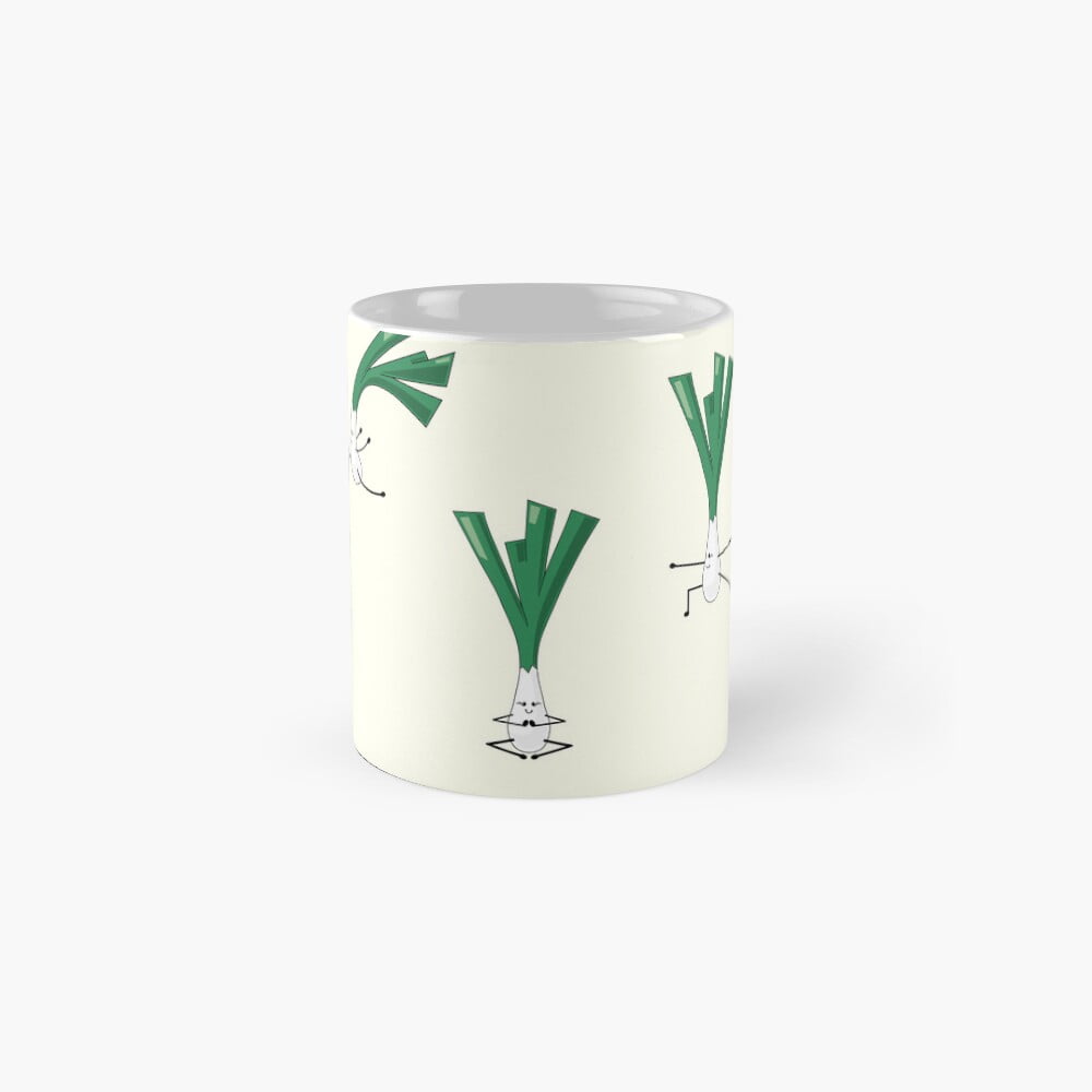 Spring garlic yoga class cartoon illustration Classic Mug - Walmart.com