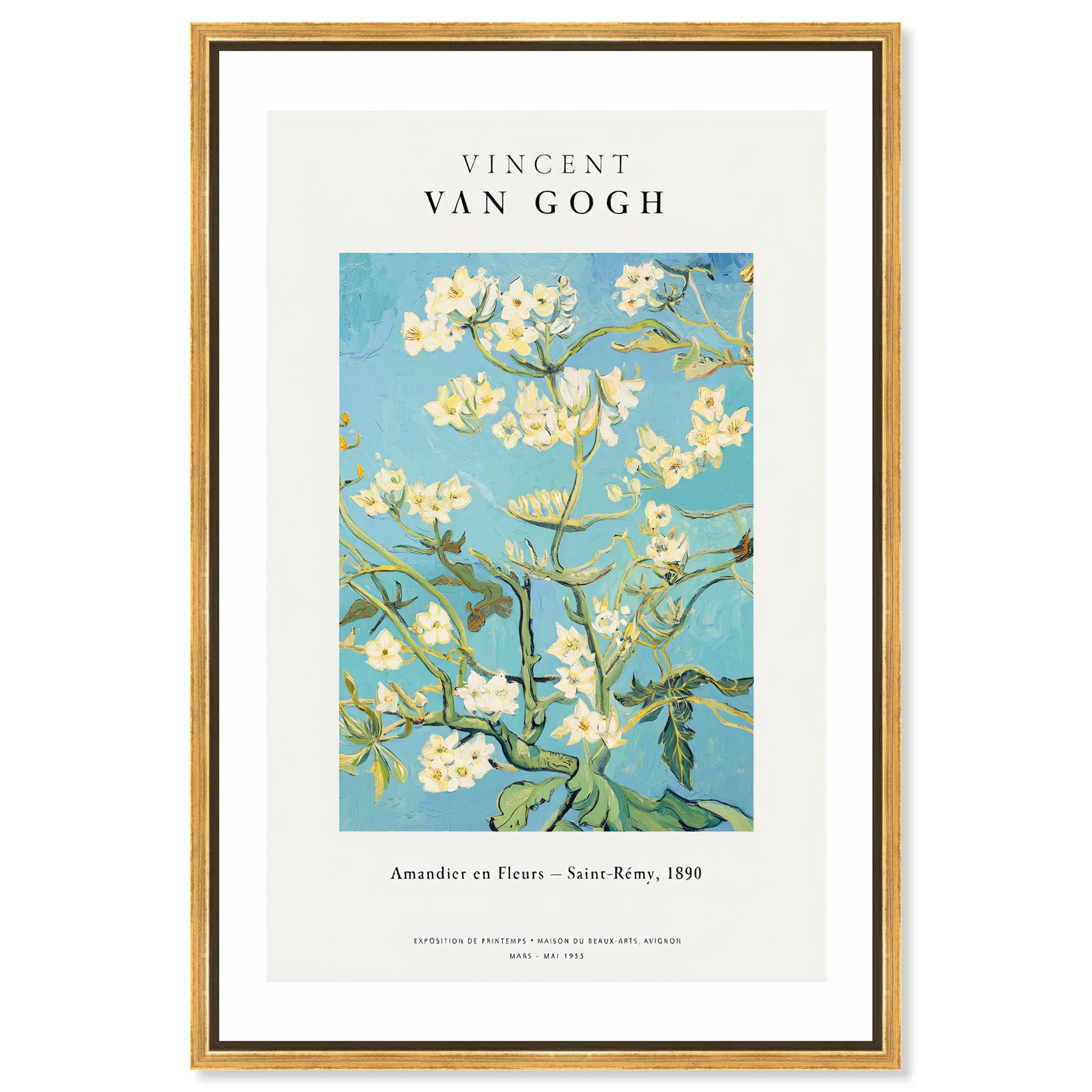 Spring in Saint-Remy Canvas Famous Art Prints by Art Remedy, Gold Frame ...