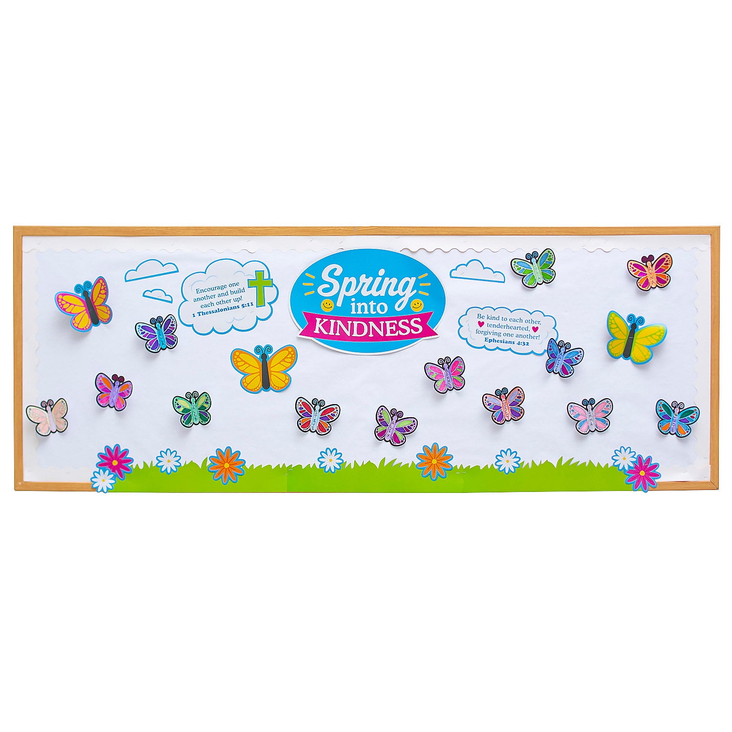 Fun Express Spring into Kindness Bulletin Board Set - 45 Pieces ...