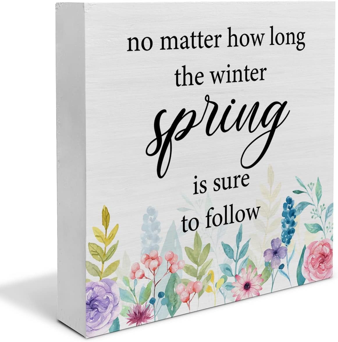 Spring is Sure to Follow Wooden Box Sign Farmhouse Spring Wood Box Sign ...