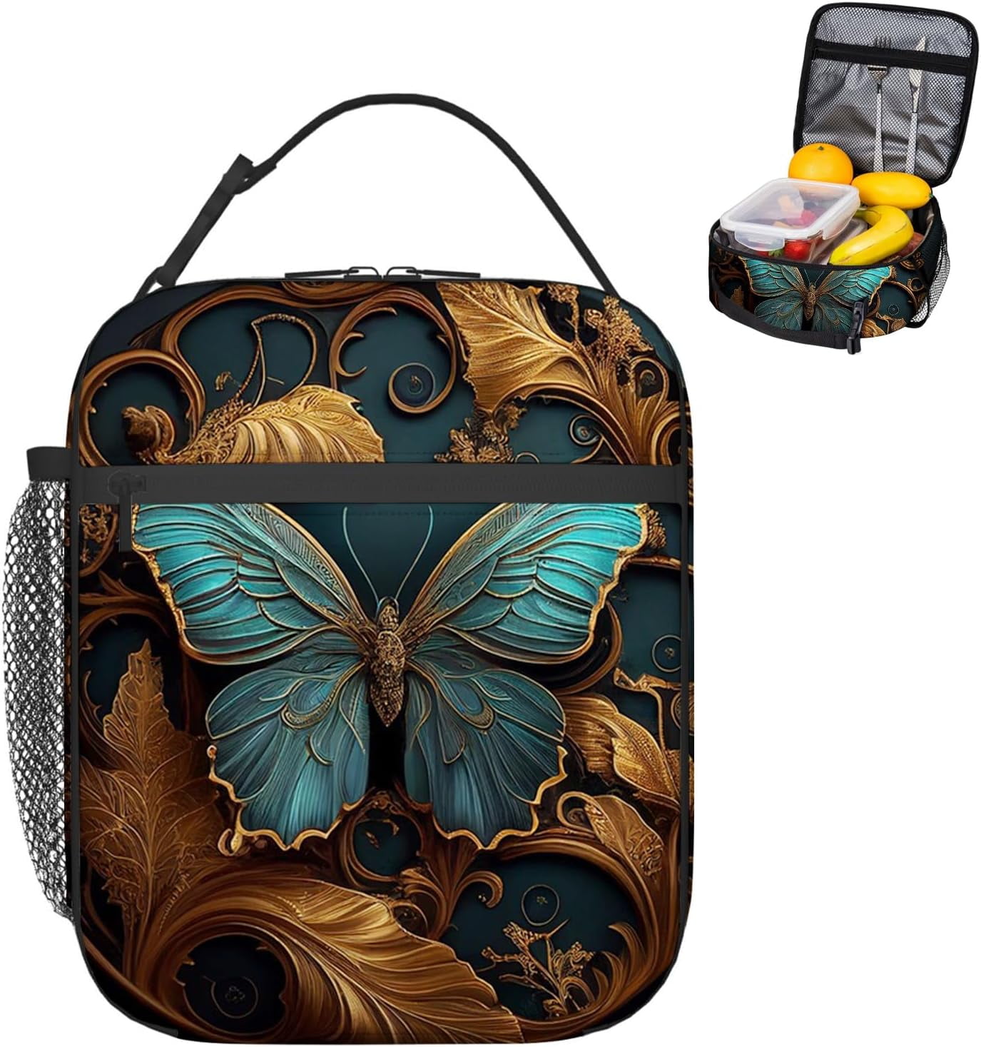 Spring is coming floral background pattern Insulated Lunch Box Reusable ...