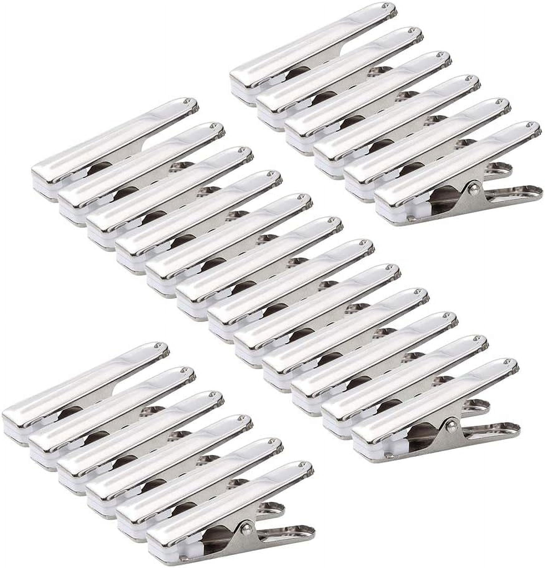 Spring-loaded Heavy Duty Clips, Silver Tone Stainless Steel ...