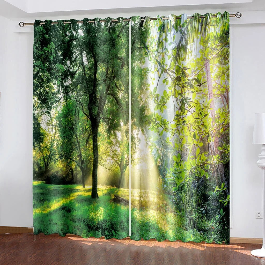 Spring outdoor real landscape digital print pattern living room balcony ...