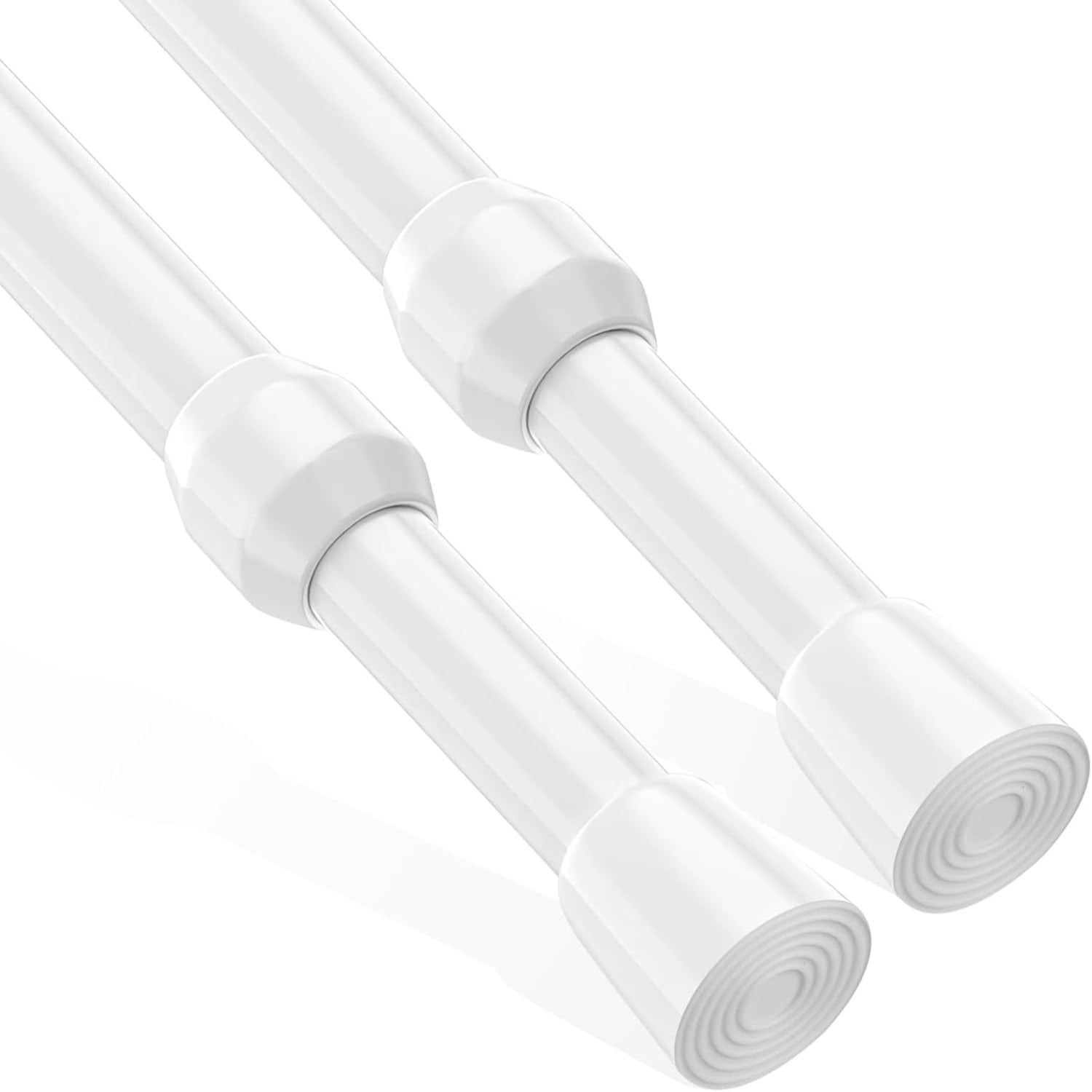 Spring tension Curtain Rod 15.7-27.5Inches，0.86" Diameter No Drilling ...