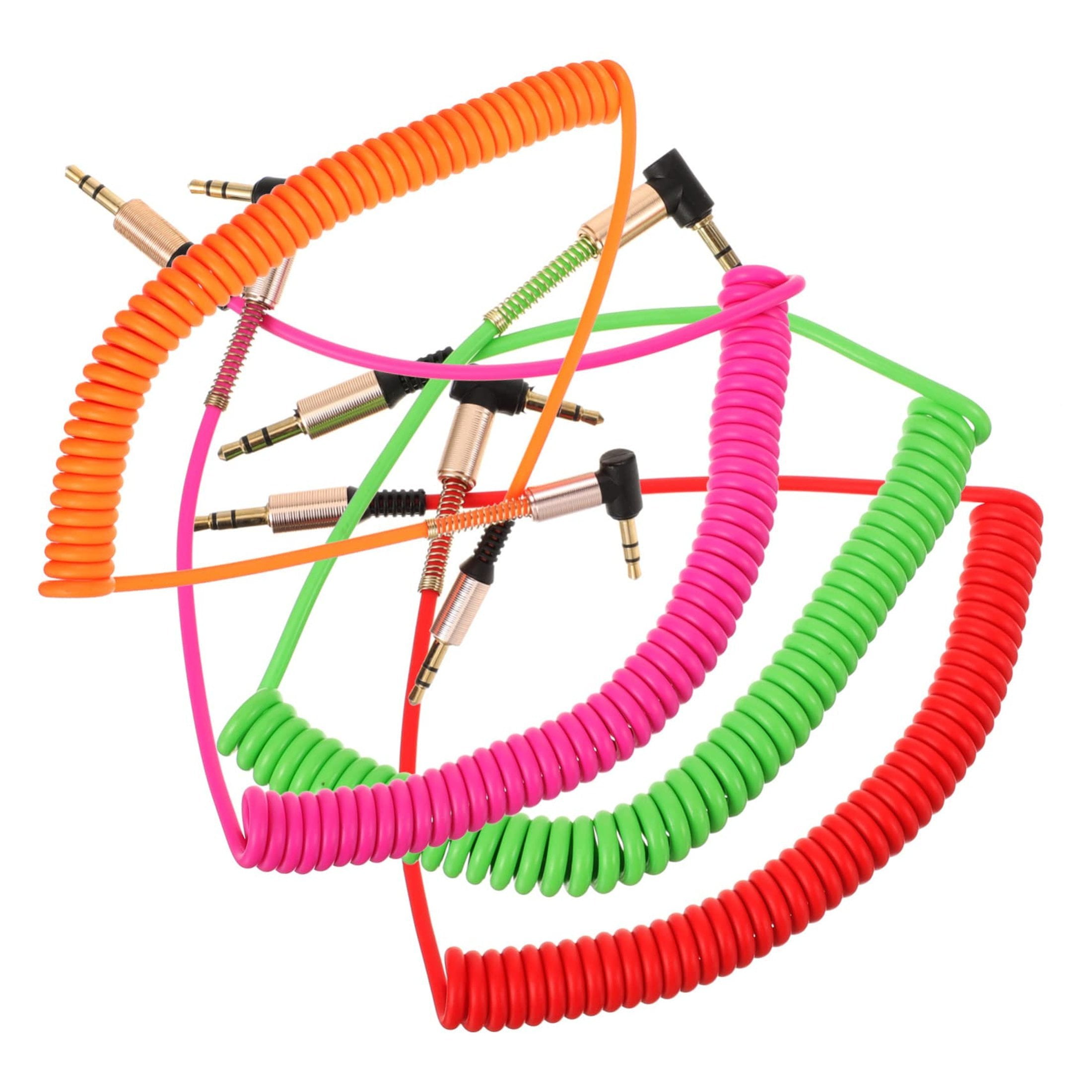 SpringSync Right Angle 3.5mm Audio Cable Set for HiFi Stereo Speakers ...