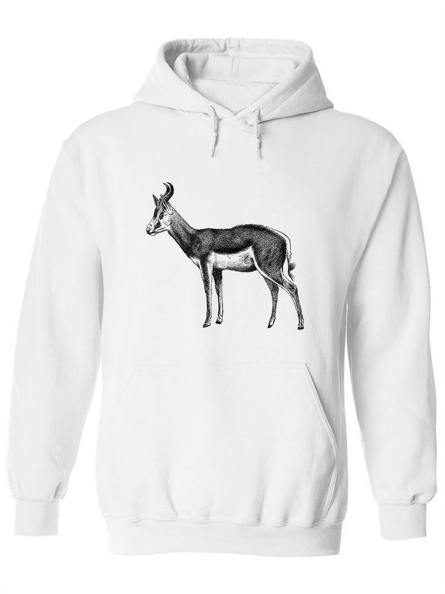 Springbok Drawing Hoodie Women -Image by Shutterstock, Female Large ...