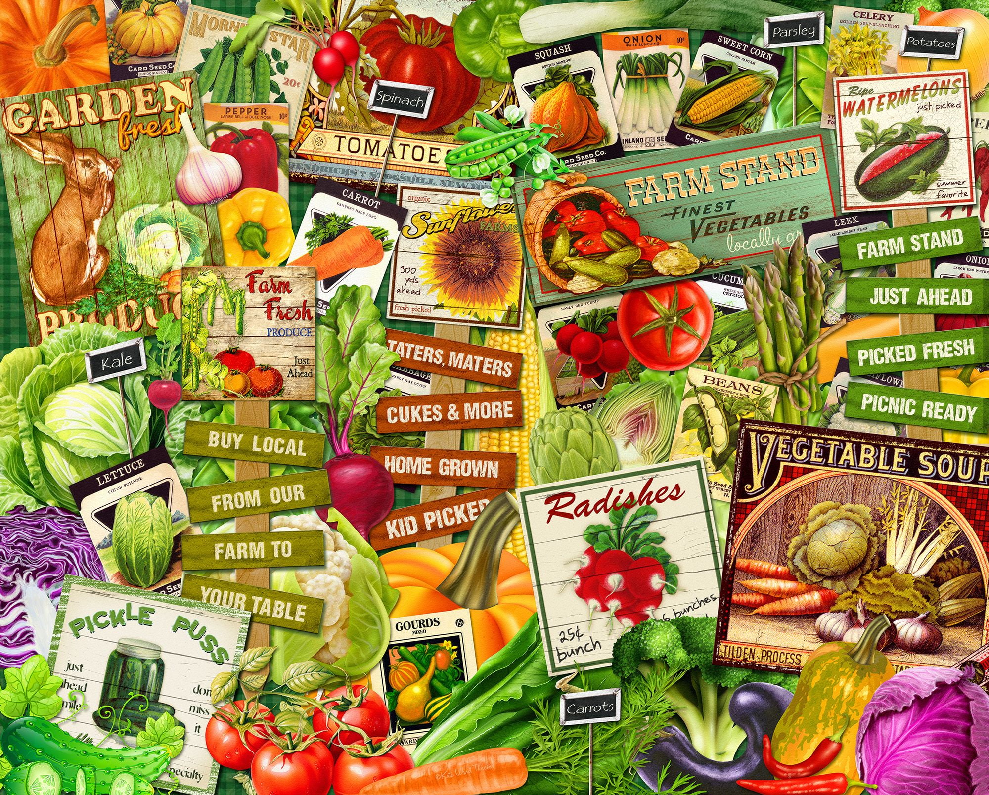 Springbok 1000 Piece Eat Your Veggies Jigsaw Puzzle for Adults - Made ...