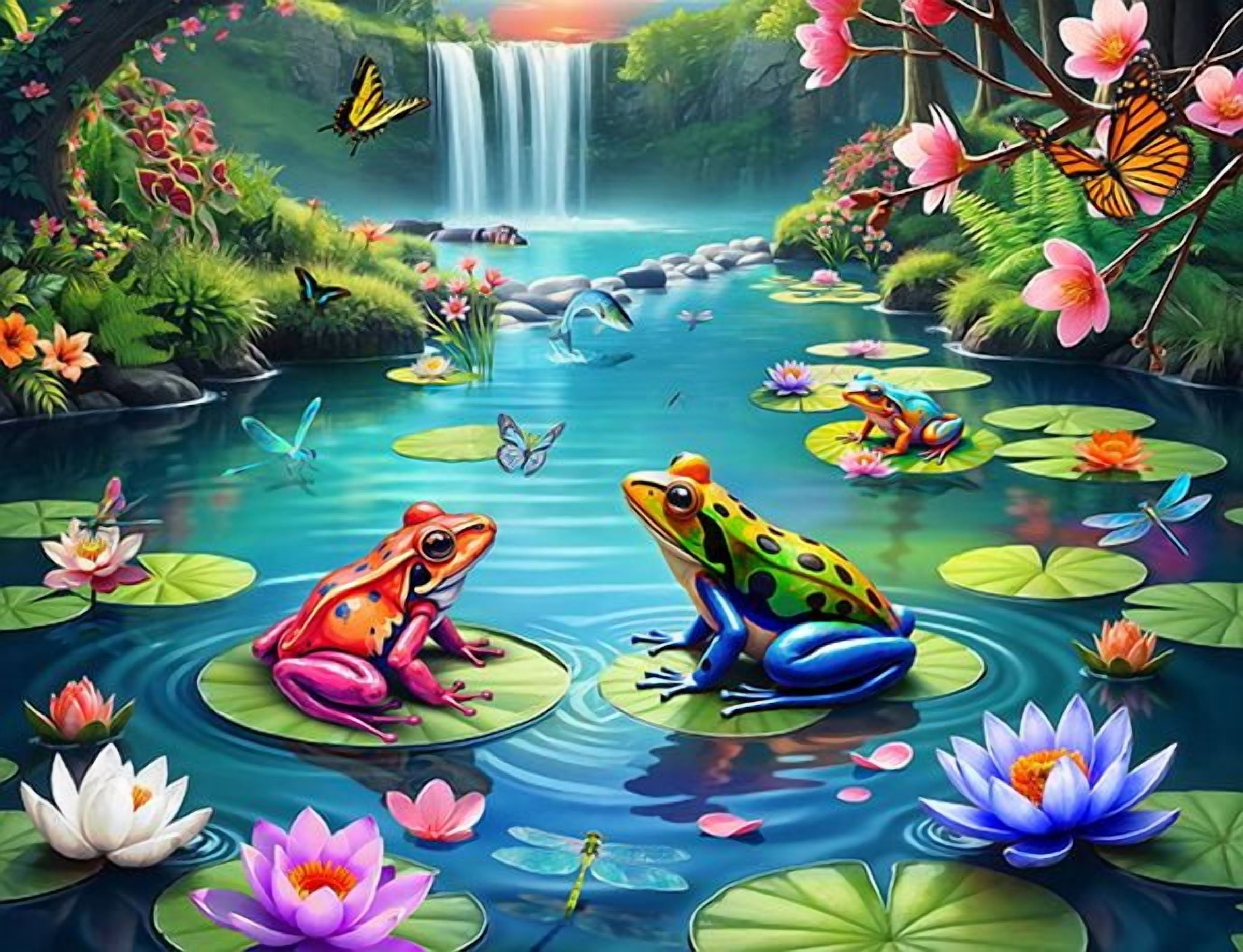 Lily Pond Paradise 1000 Piece Puzzle - Walmart.com