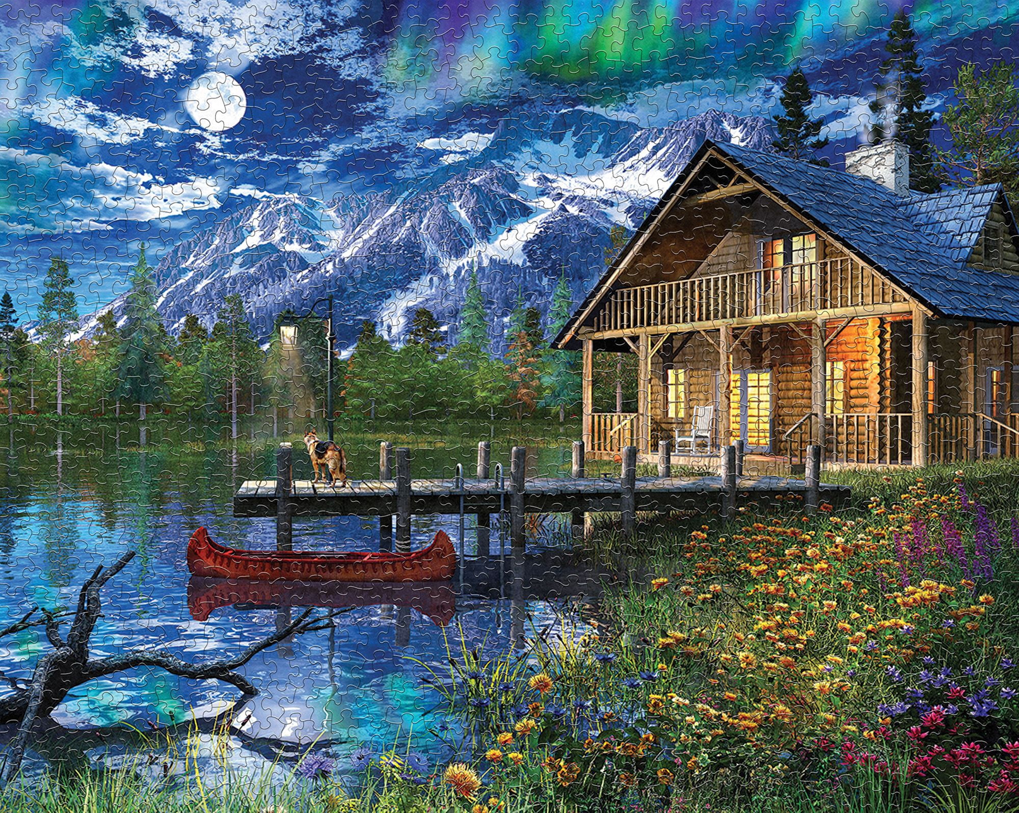 Springbok 1000 Piece Moon Cabin Retreat Jigsaw Puzzle for Adults ...