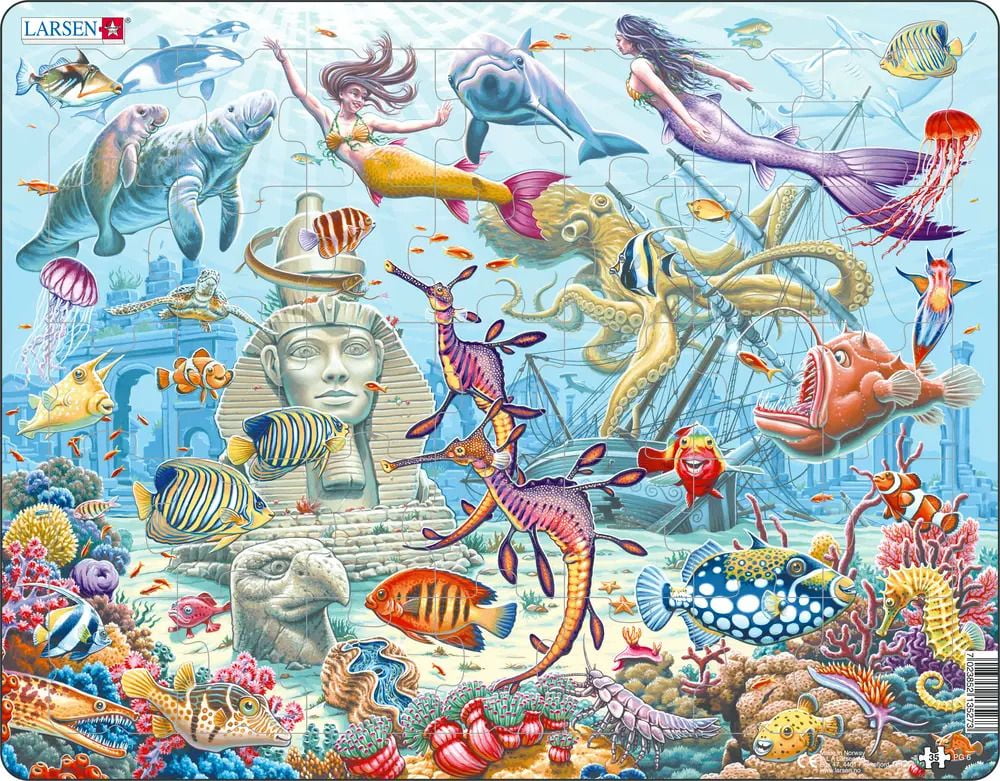 Larsen Puzzles Sunken City 35 Piece Children's Educational Jigsaw ...