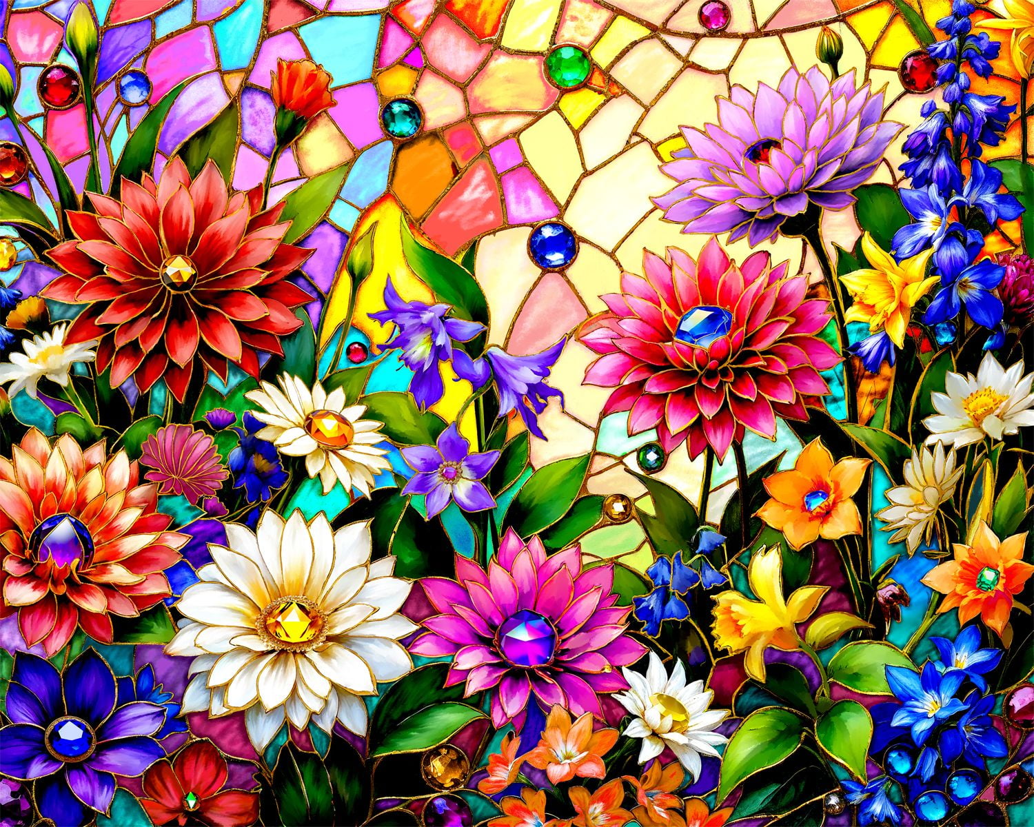 Springbok Summer Flower Garden 1000 Piece Jigsaw Puzzle for Adults ...