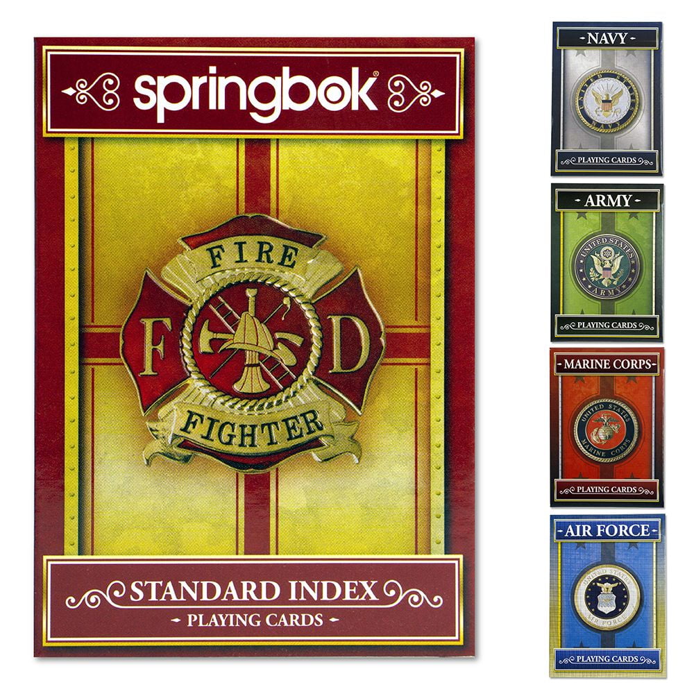 Springbok - United States Firefighter Playing Cards - 52 Playing Card ...