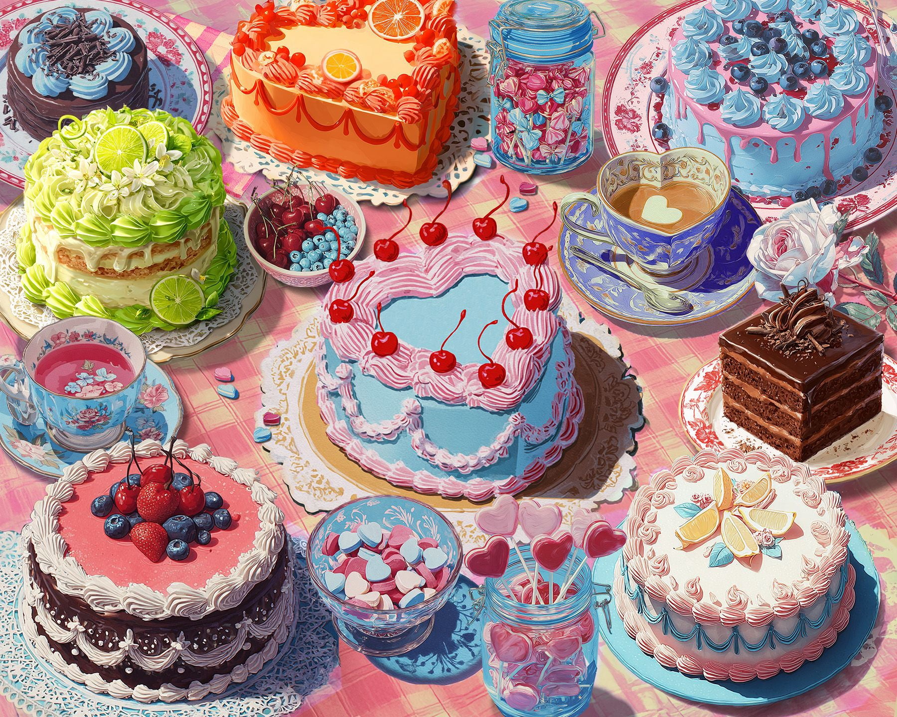 Springbok Vintage Heart Cakes 500 Piece Jigsaw Puzzle for Adults ...