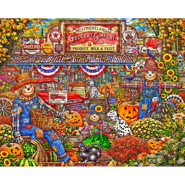 Springbok's 1000 Piece Jigsaw Puzzle Happy Fall Y'all - Made in USA ...