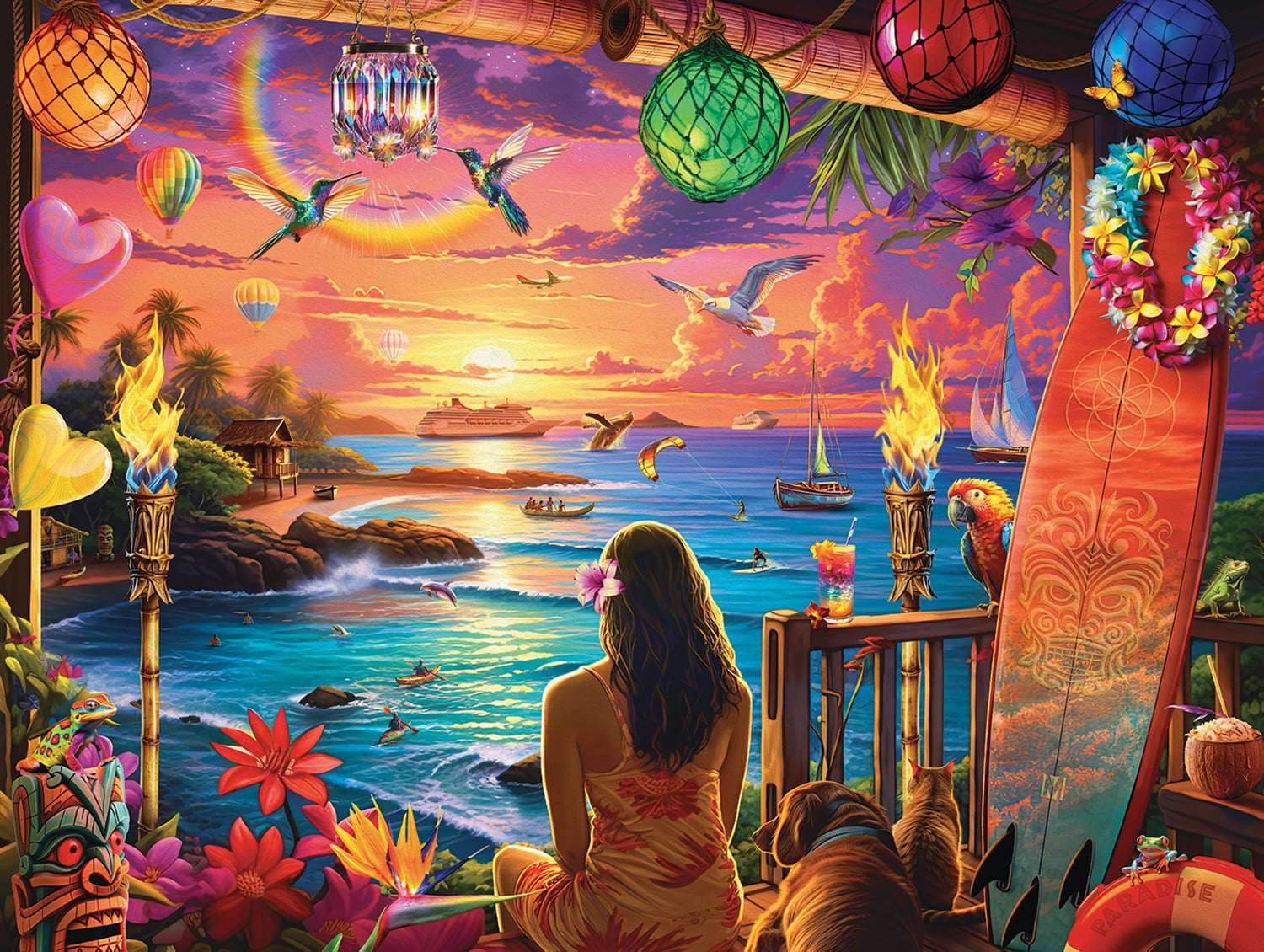 Hawaiian Oasis 1000 Piece Jigsaw Puzzle - Walmart.com