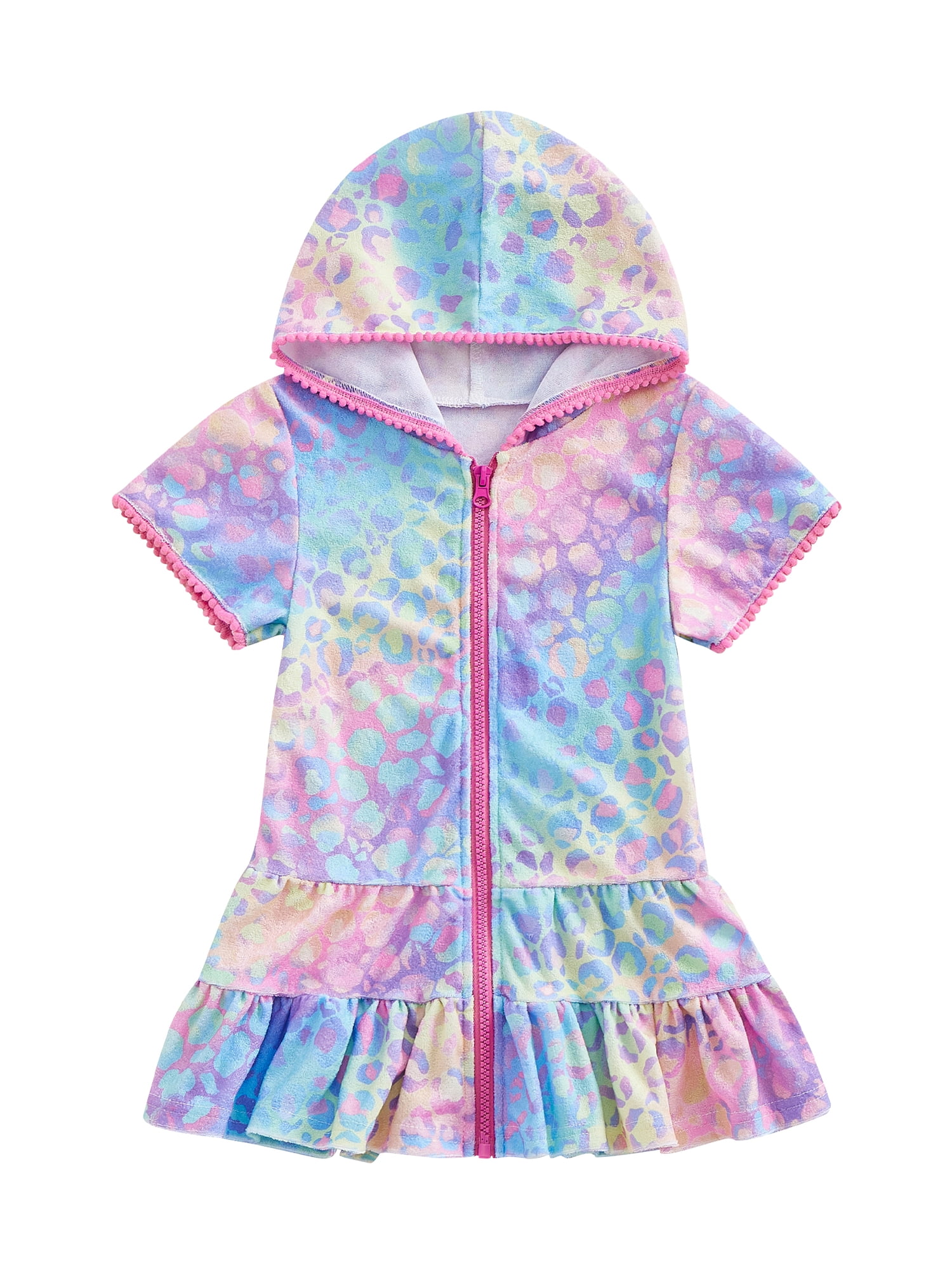 Springcmy Kids Little Girl Swim Cover Up Dress Toddler Towel Terry ...