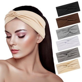 8 Pack Sports Sweatbands Headbands Stretchy Hair Bands Elastic Head ...