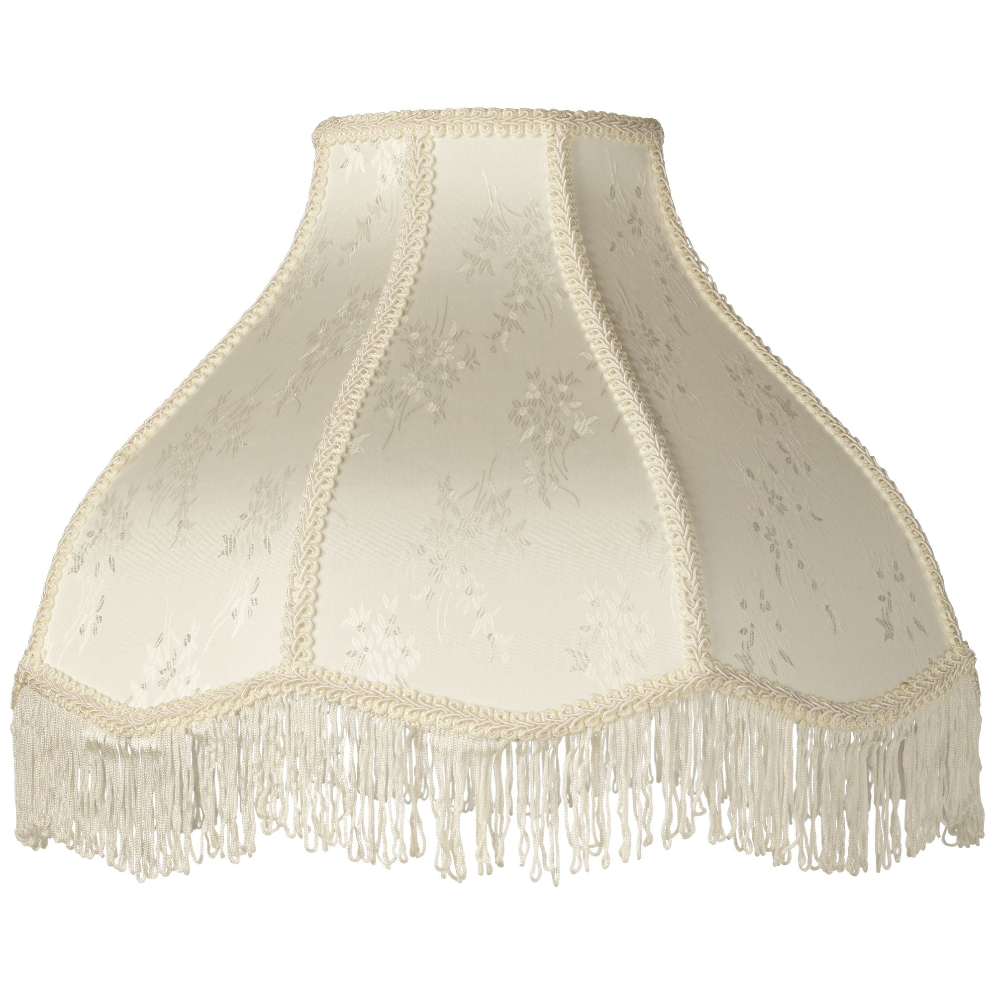 Springcrest Finial Lamp Shade, Large Cream Dome with Floral Design and ...