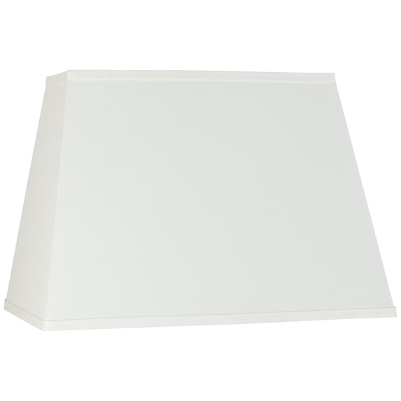 Springcrest Ivory Linen Rectangular Lamp Shade, 14" Wide, 6" Deep Top ...