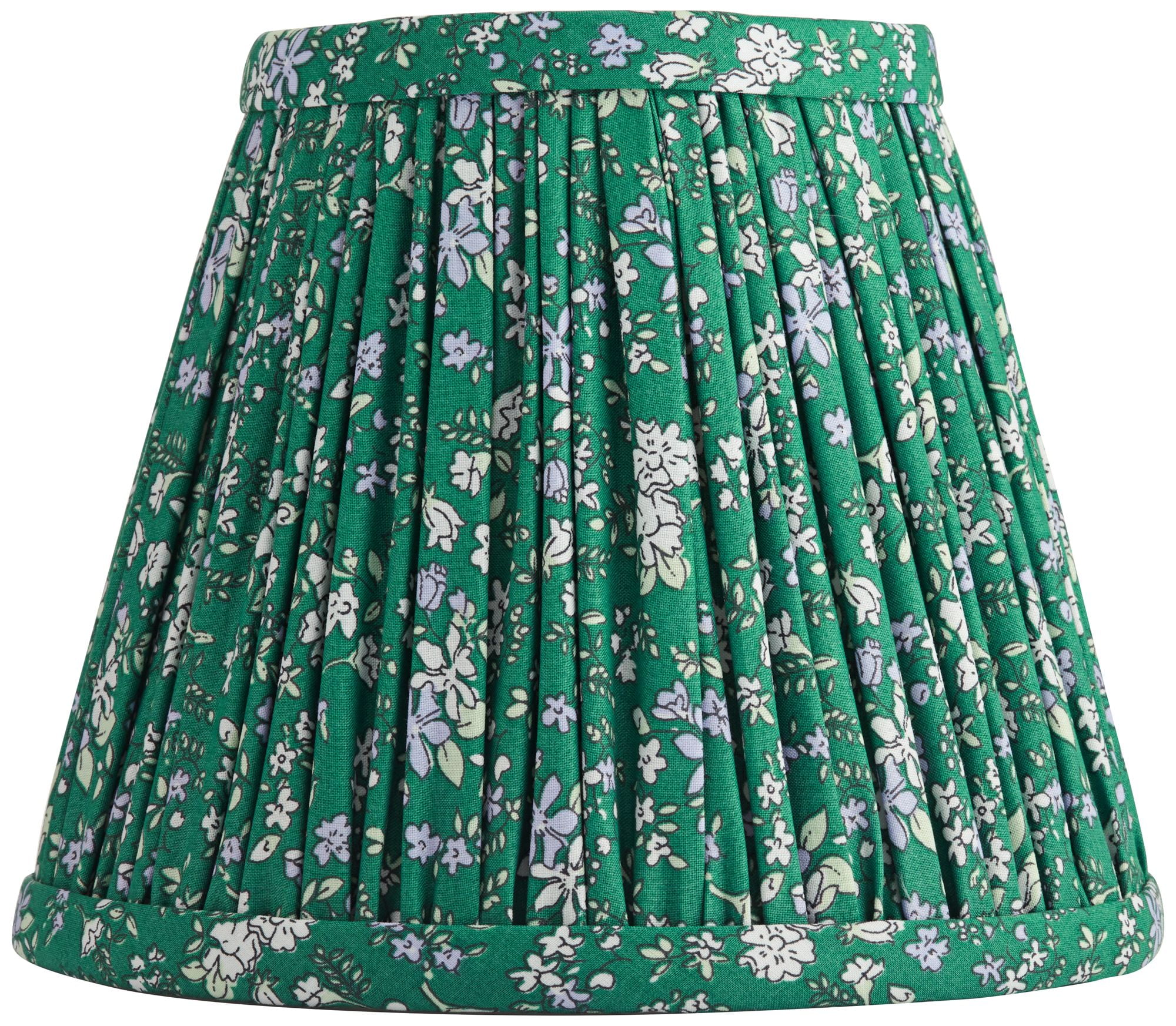 Springcrest Nelle Green Violet Floral Pleated Shade 3.5x6x5 (Clip-On ...