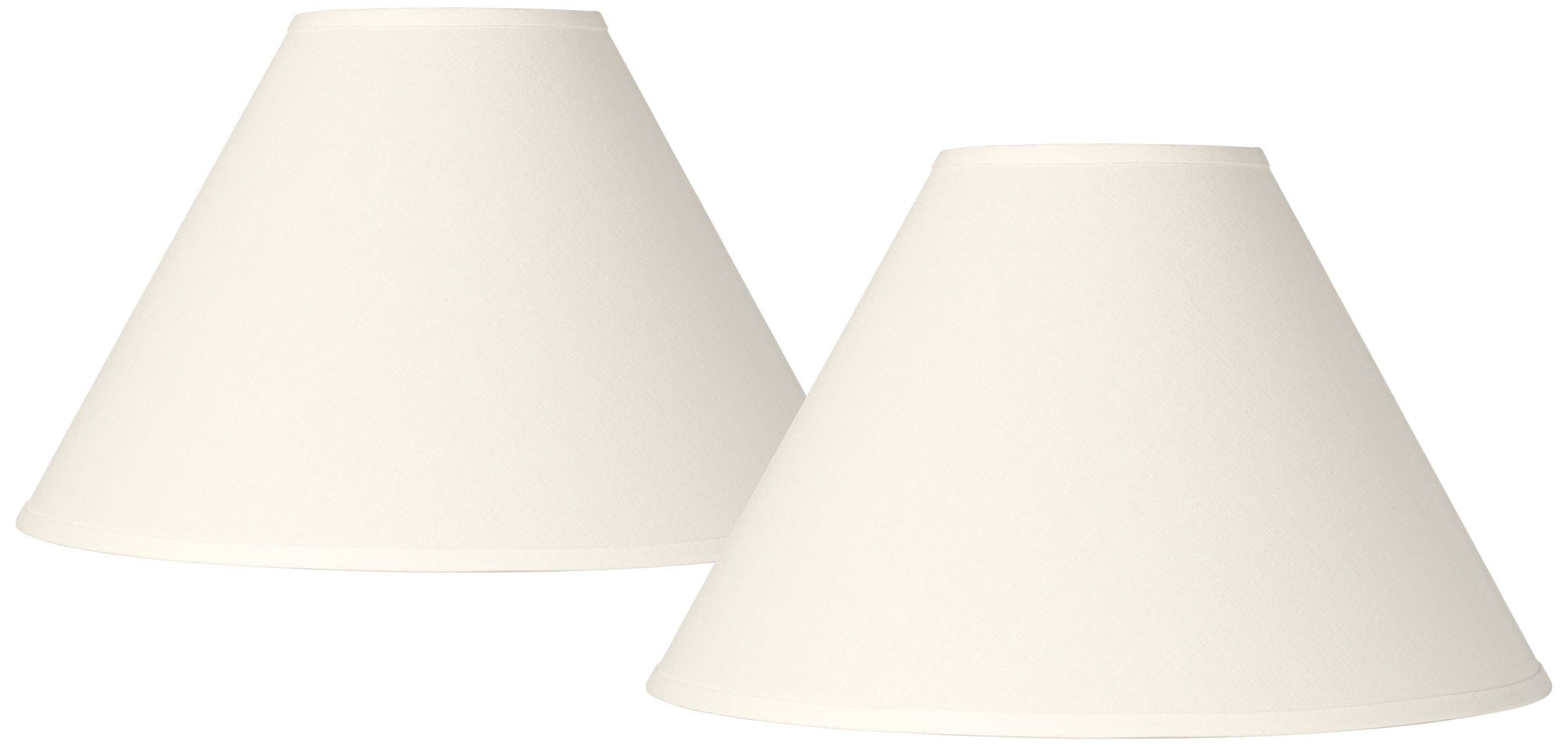 "Springcrest Set of 2 White Linen Chimney Lamp Shades, 6"" Top x 17 ...