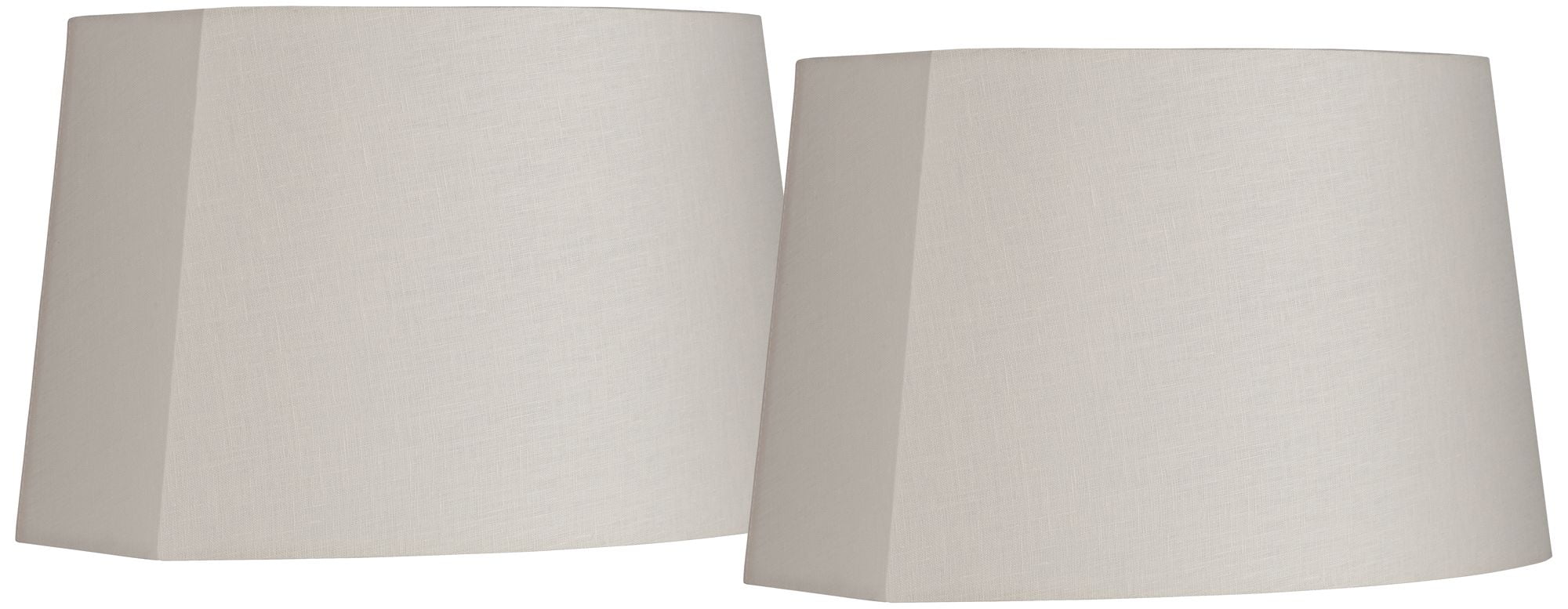 Springcrest Set of 2 Oval Lamp Shades Ivory Medium 12.5" Wide x 10 ...