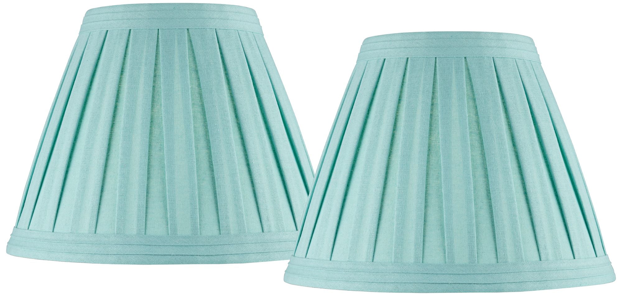 Springcrest Set of 2 Pleat Empire Lamp Shades Turquoise Blue Medium 7 ...