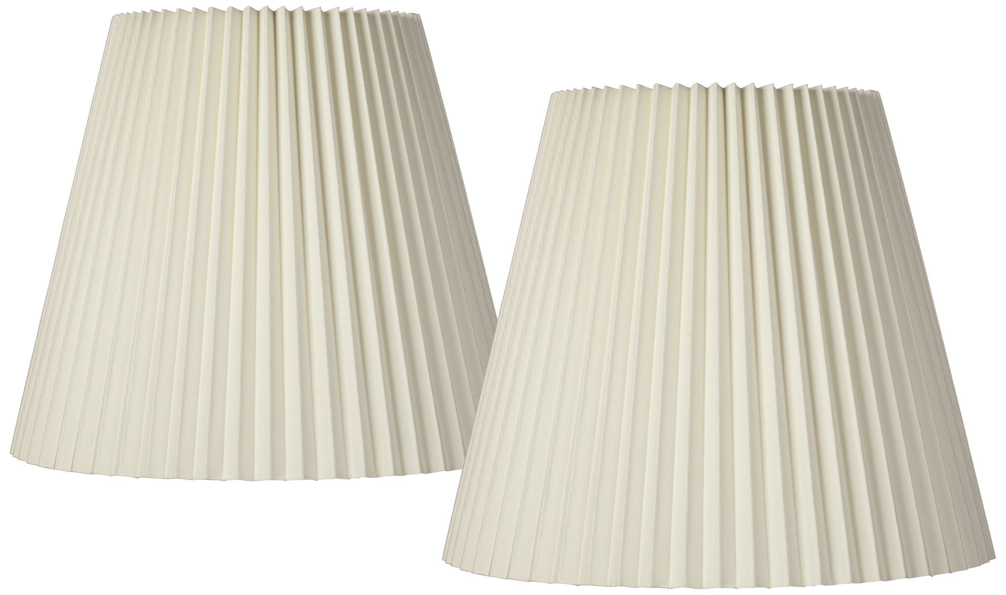 "Springcrest Set of 2 Large Ivory Pleated Empire Lamp Shades with ...