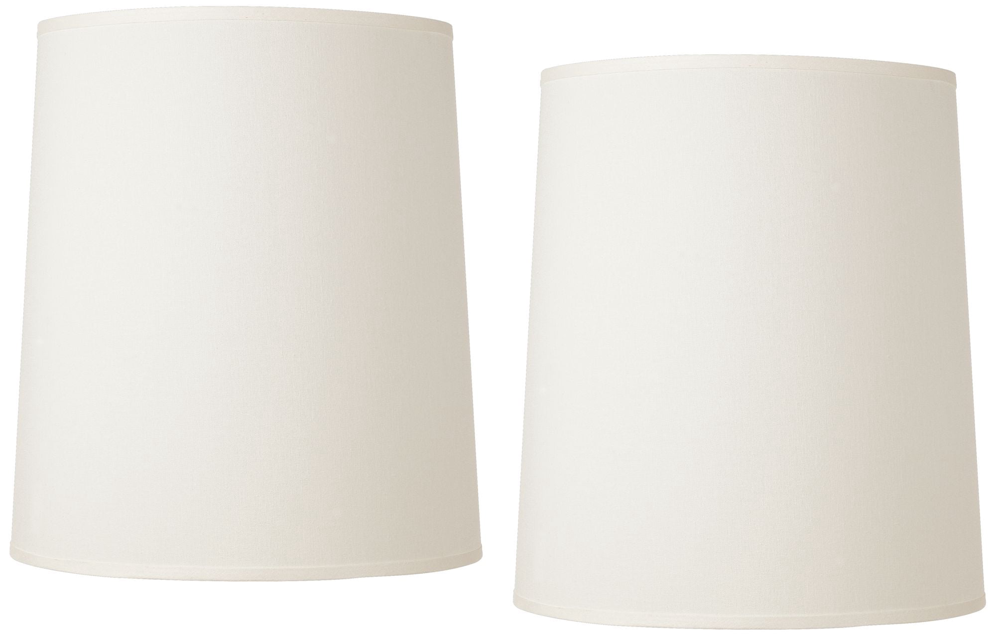 Springcrest Set of 2 Tall Drum Lamp Shades Off-White Large 14