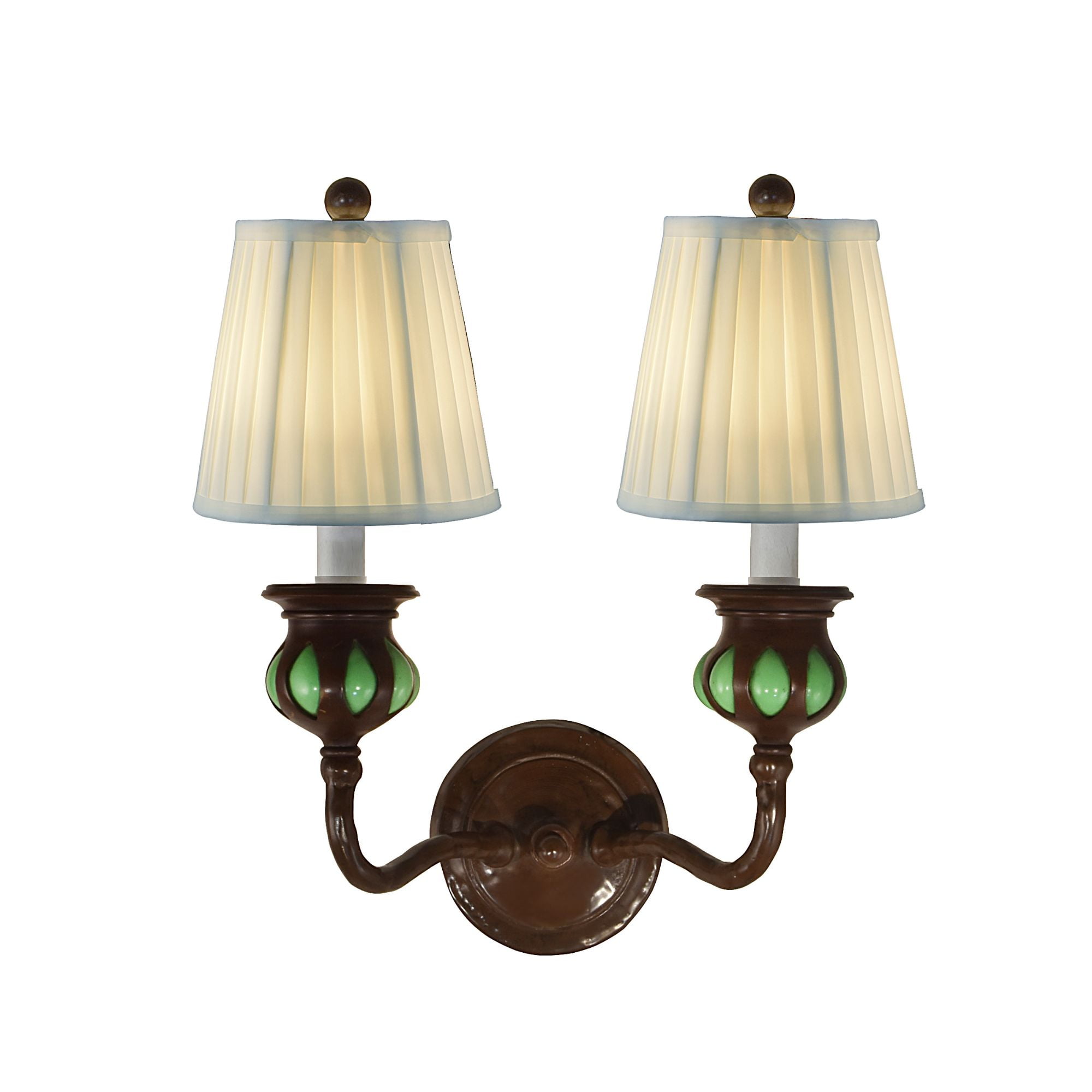 Springdale Lighting 15 inch W Green Evita 2-Light Wall Sconce - Walmart.com